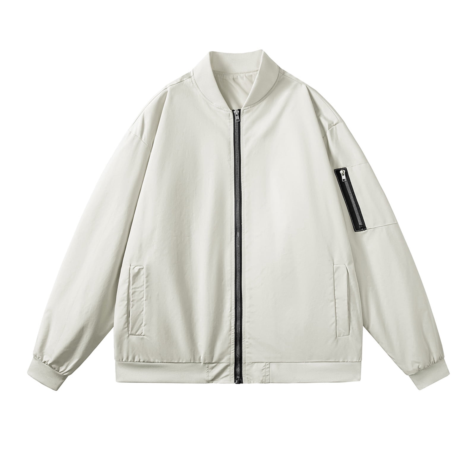Maean Men Big and Tall Jacket Zip up Casual Fall Long Sleeve Coats ...