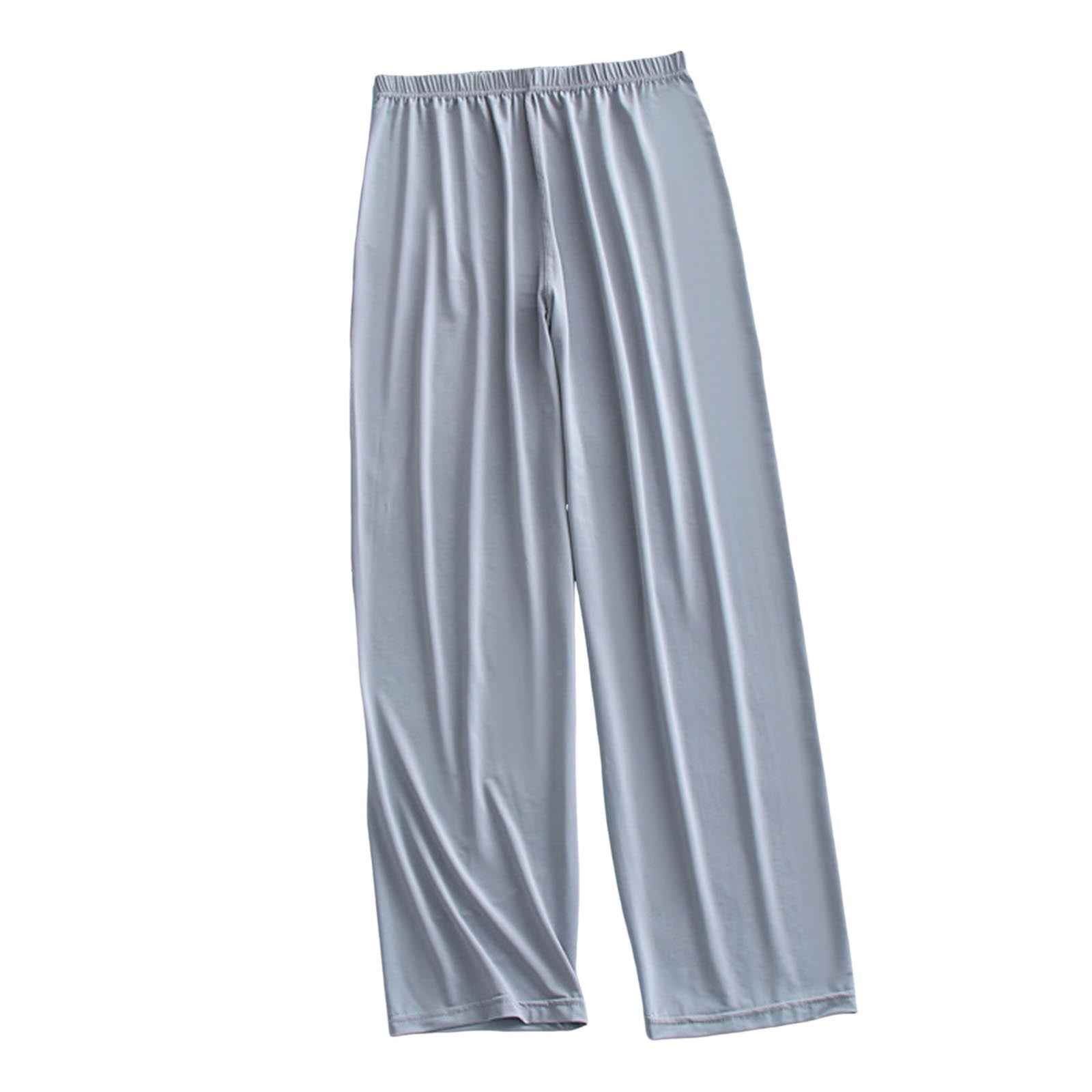 Maean Men Big and Tall Pjs Pants Wide Leg Loose Elastic Waist Sleepwear Lightweight Lounge ...
