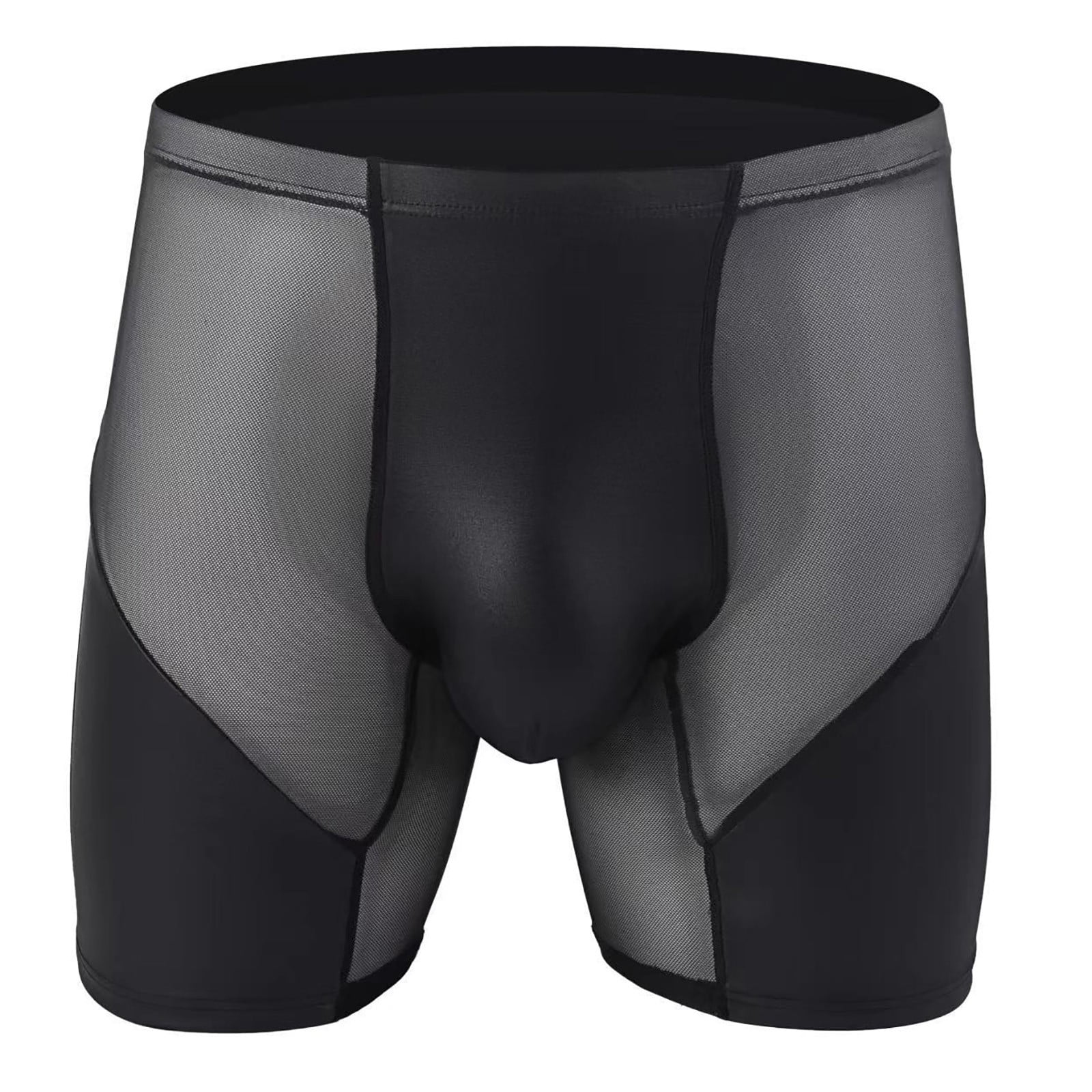 Maean Men's Mesh Boxer Briefs High Waist Stretchy Breathable ...