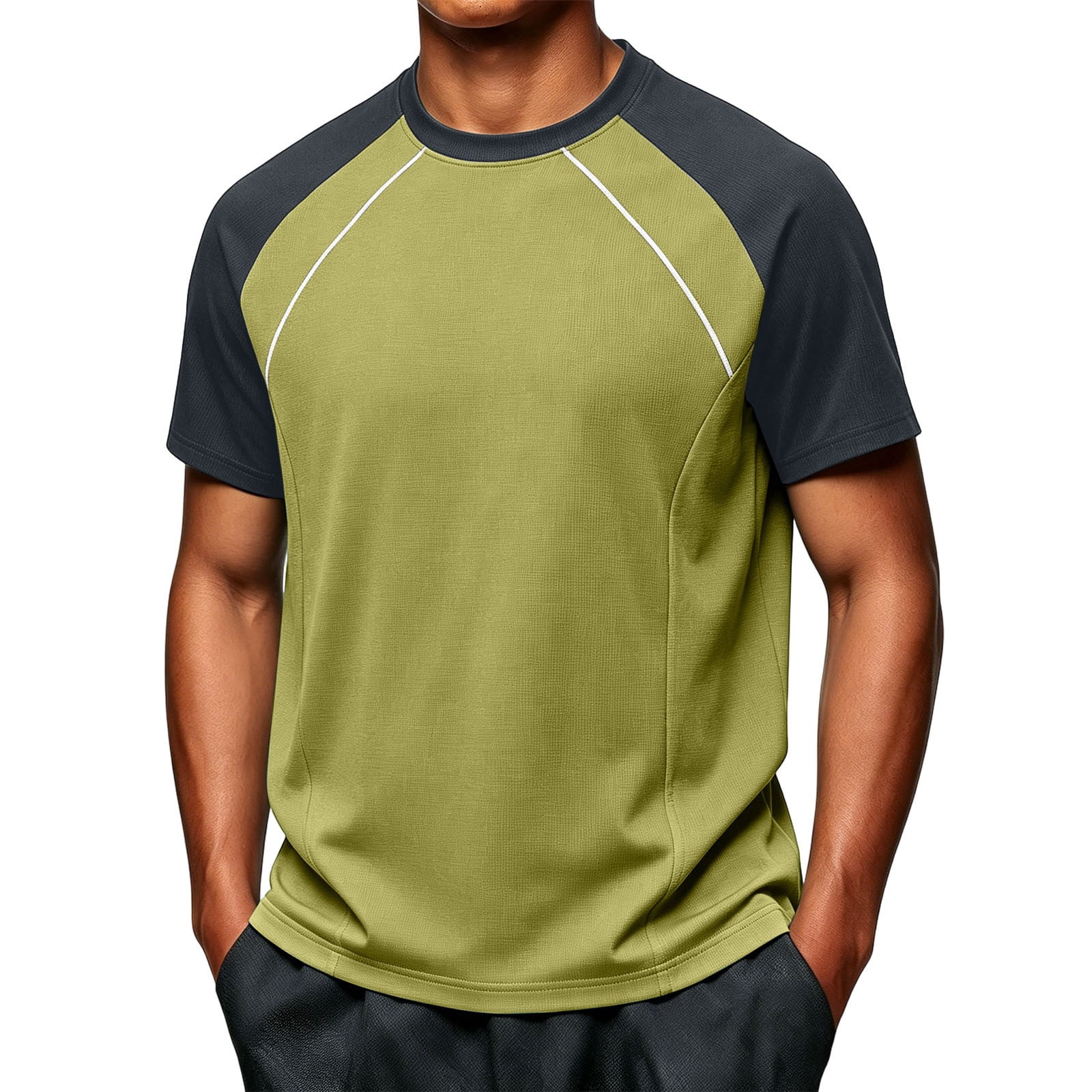 Maean Summer T Shirt for Mens Short Sleeve Loose Tops Casual Crewneck ...