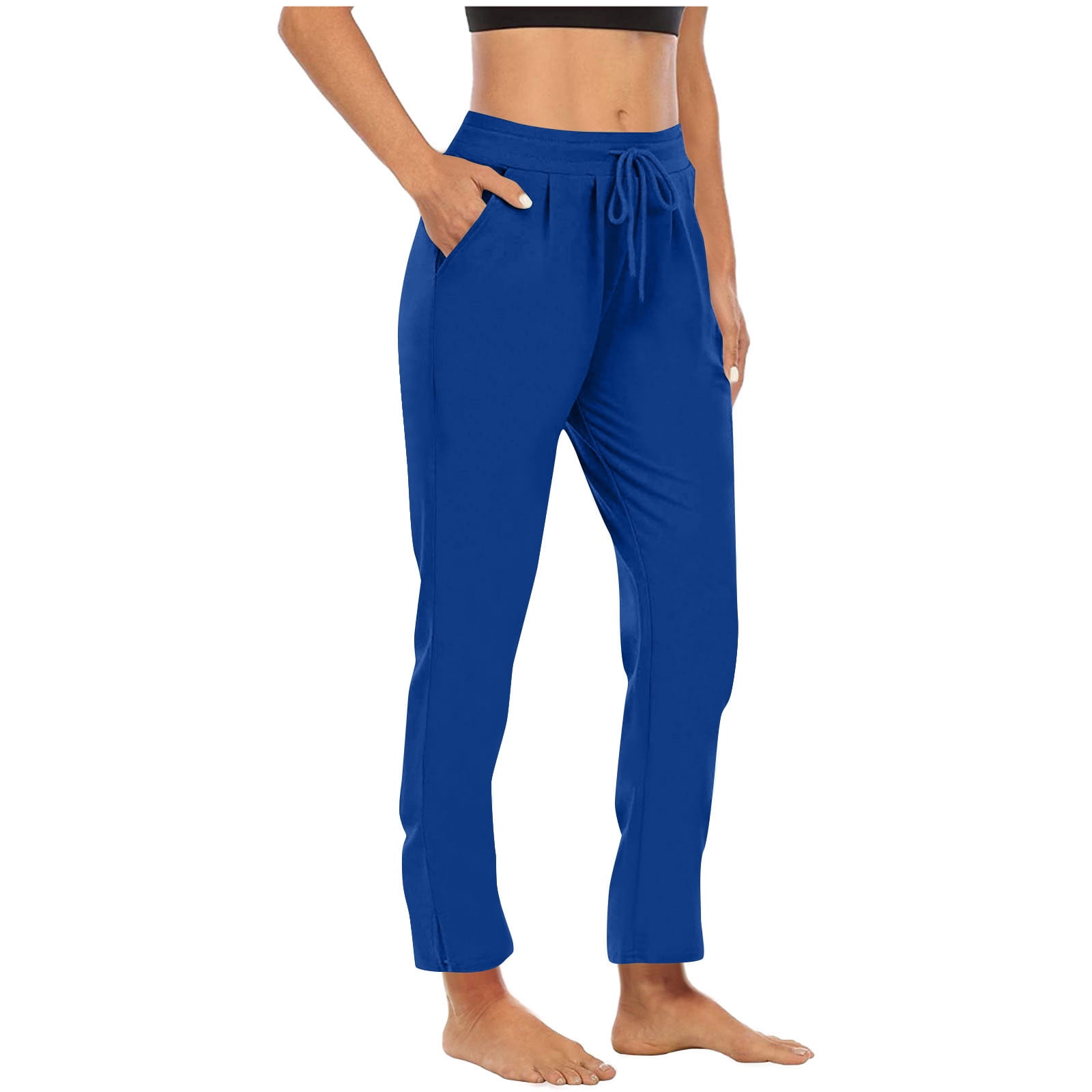 Maean Women 's Athletic Pants Travel Hiking Ankle Drawstring Elastic ...