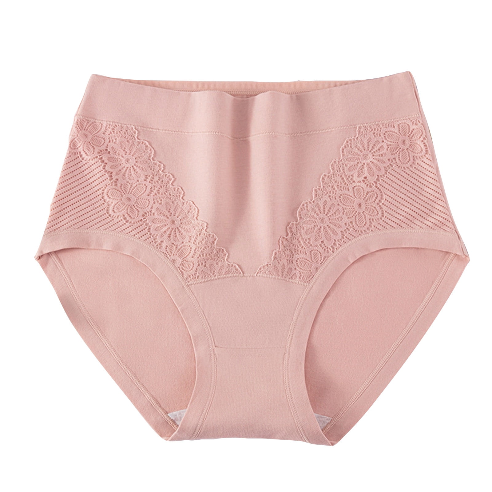 Maean Women's High Waist Underwear Cotton Full Coverage Lace Floral Pattern Hipster Briefs Soft ...