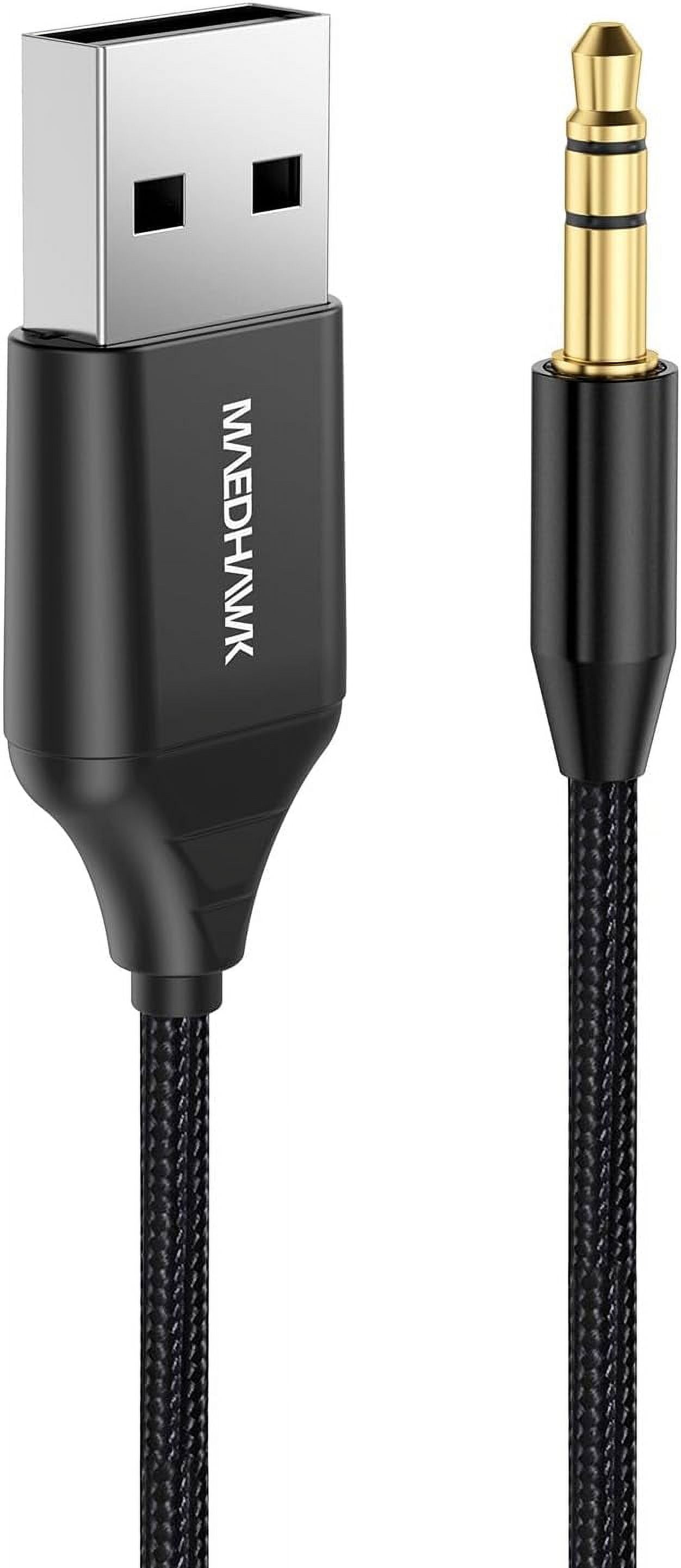 MaedHawk Aux to Bluetooth Receiver for Car Bluetooth Aux Adapter with USB to 3.5mm Audio Jack kit BT5.3 for Car Stereo Home Speakers Music Streaming Hands Free Calling A2DP Walmart