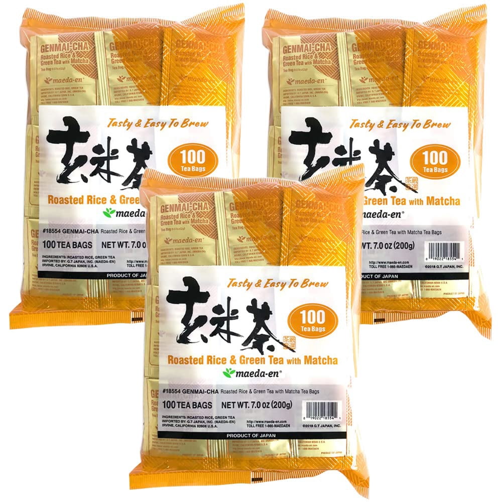 Maeda-en Genmai-cha with Matcha Roasted Rice and Green Tea 300 Tea Bags ...