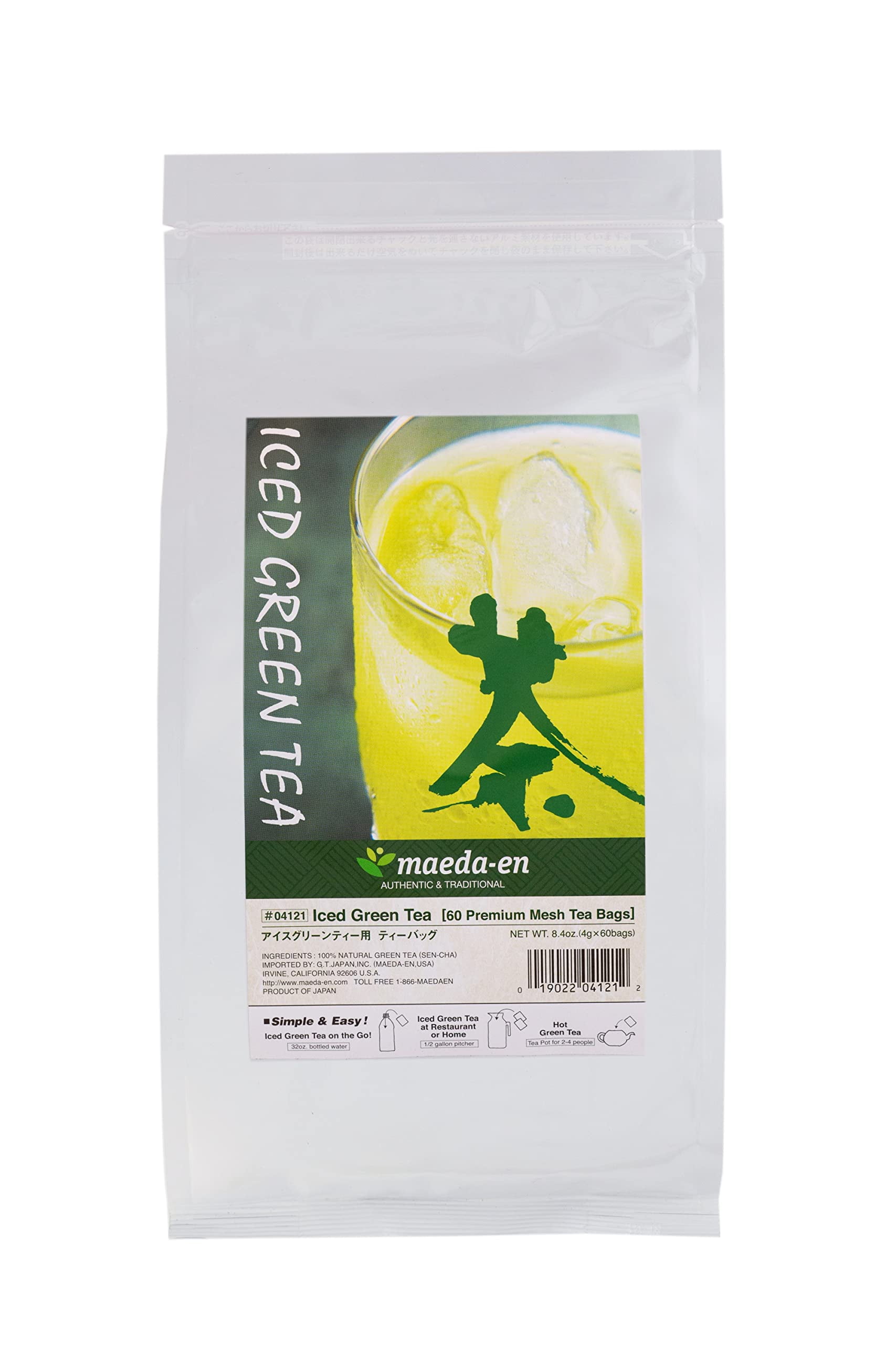 Maeda-en Iced Green Tea Bulk 60 Tea Bags Premium Japanese Origin ...