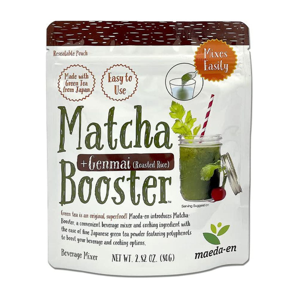 Maeda-en Matcha Booster Genmai Roasted Rice Green Tea Powder 80g 1 Pack ...