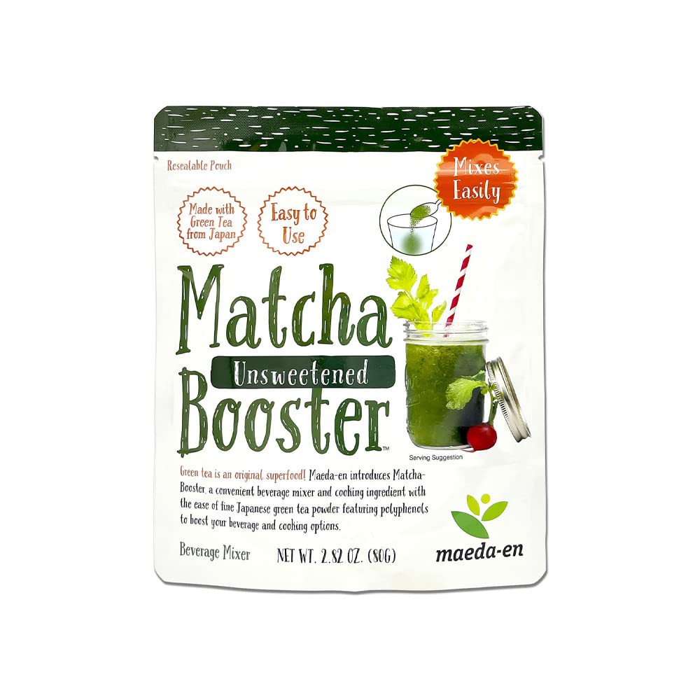Maeda-en Matcha Booster Unsweetened Green Tea Powder 80g 1 Pack ...