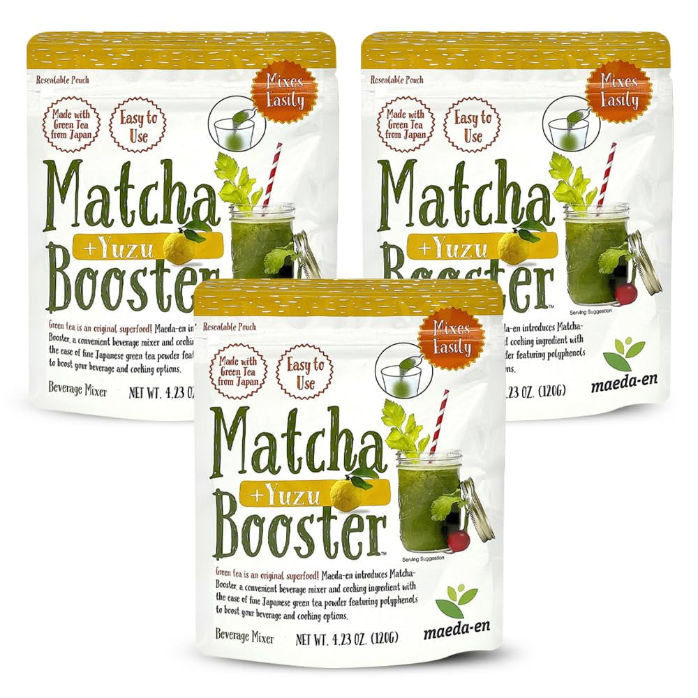 Maeda-en Matcha Booster Yuzu Green Tea Powder 360g 3 Pack Japanese ...