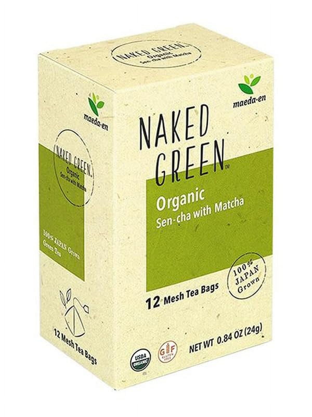 Maeda-en NAKED GREEN Organic Sen-cha with Matcha 12 Tea Bags Hot or ...