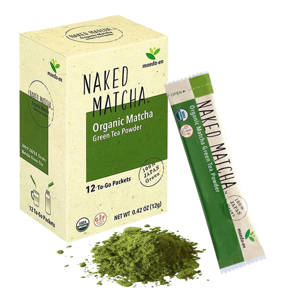 Maeda-en NAKED MATCHA Organic Matcha Green Tea Powder 12 Packets ...