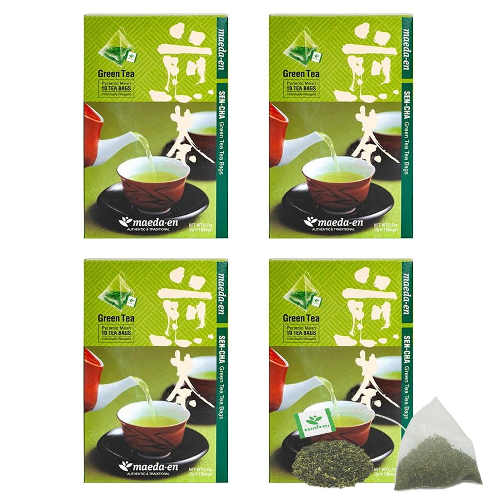 Maeda-en Premium Sen-cha Green Tea Leaf, 40 Individually Wrapped Tea ...