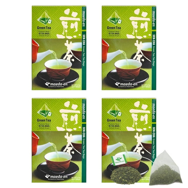 Maeda-en Premium Sen-cha Green Tea Leaf, 40 Individually Wrapped Tea ...