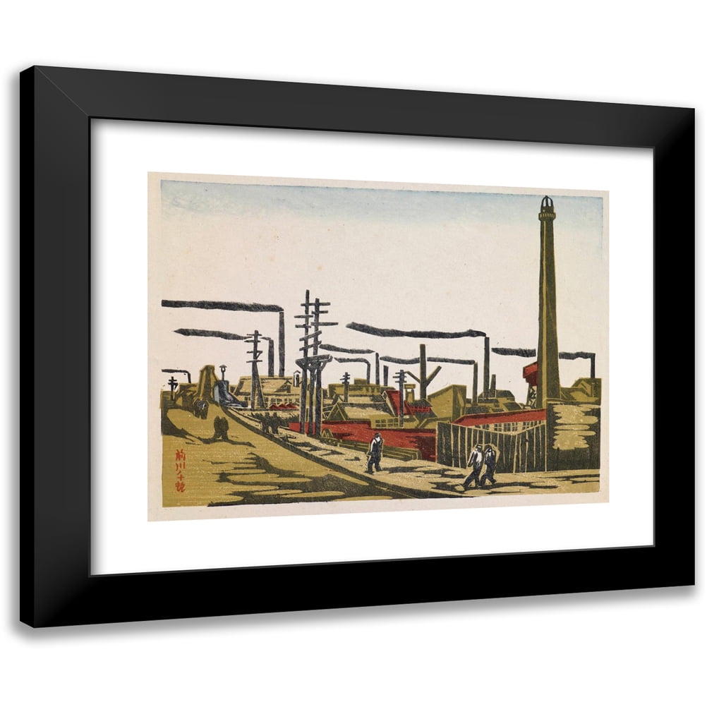 Maekawa Senpan 14x12 Black Modern Framed Museum Art Print Titled ...