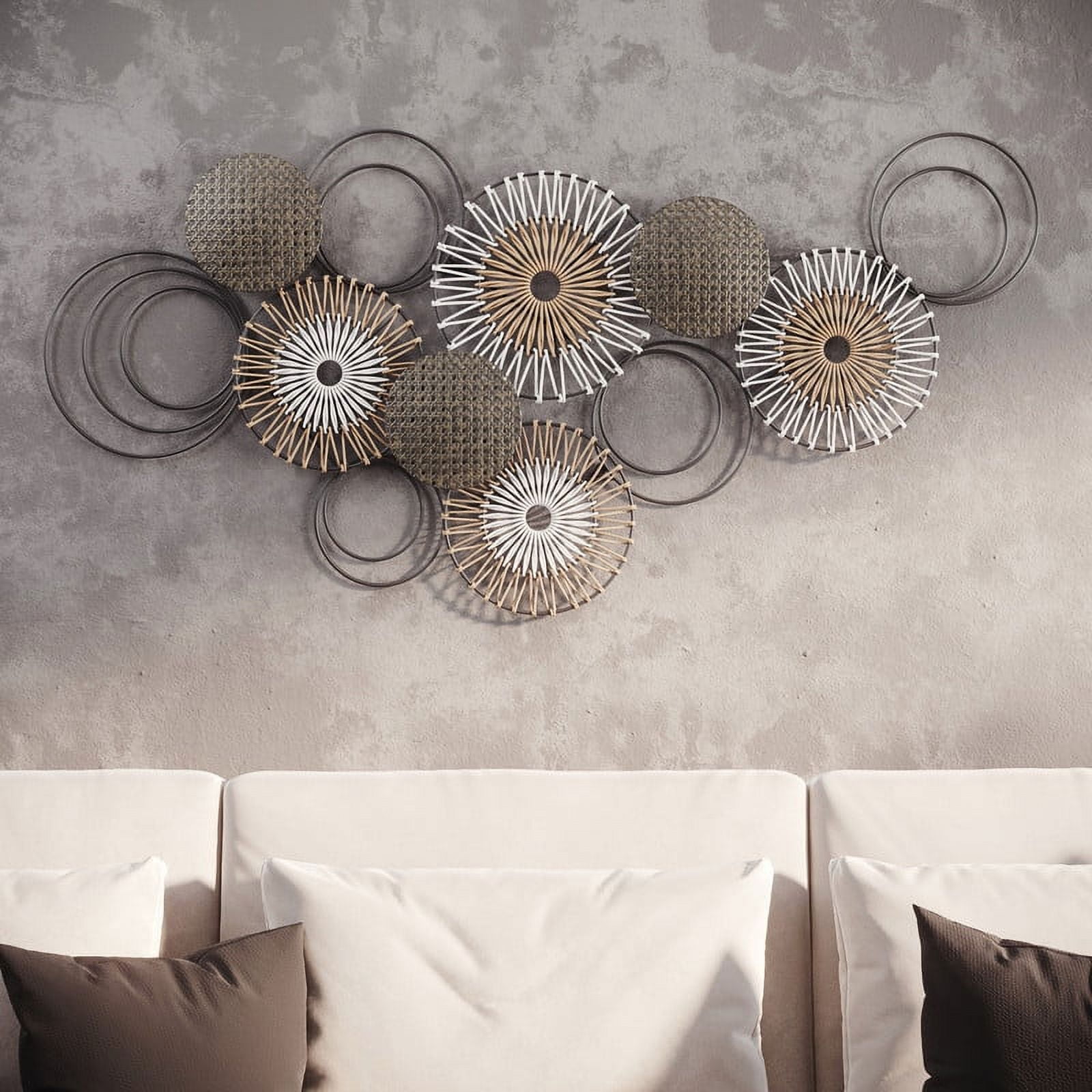 Maela Abstract Plate Metal Wall Art - Modern Design - Walmart.com