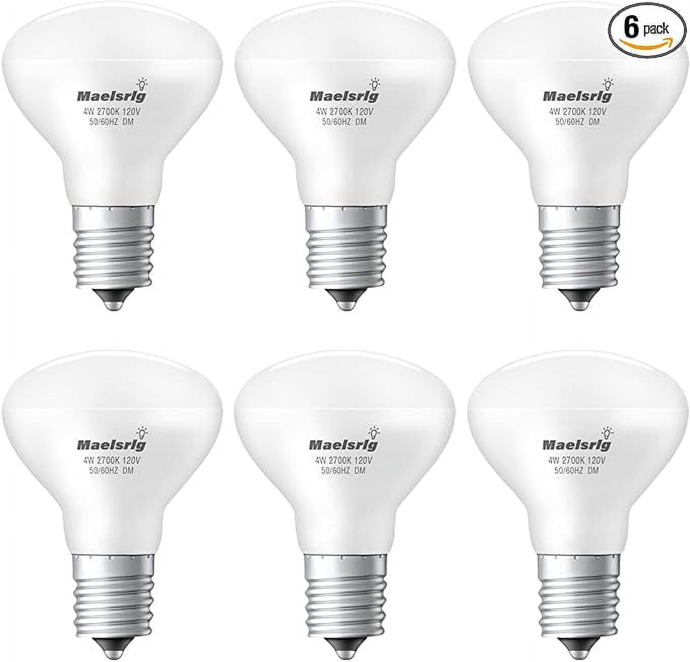 Maelsrlg E17 R14 LED Bulb, 4W (40W Equivalent) Mini Reflector ...