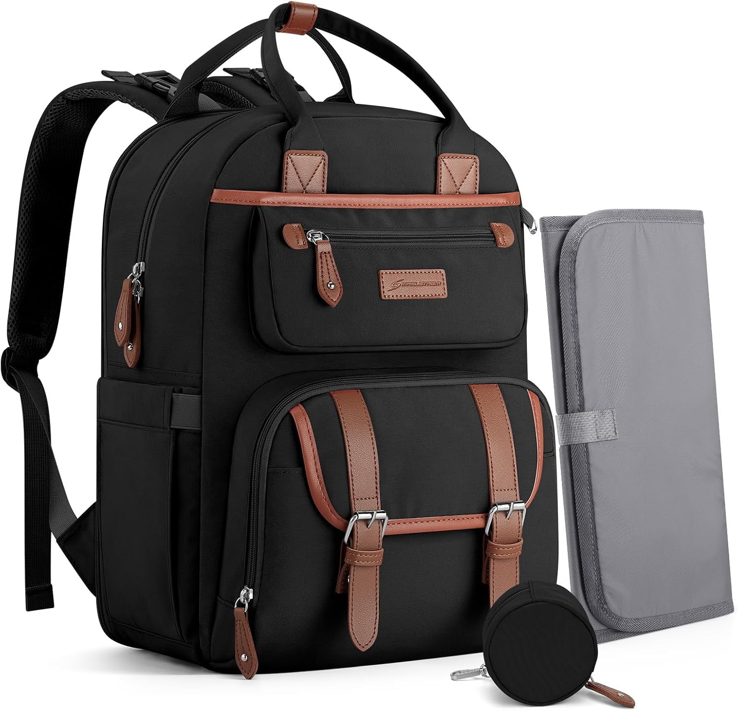 Maelstrom Diaper Bag Backpack,29L-45L Expandable Large Baby Bag for 2 ...