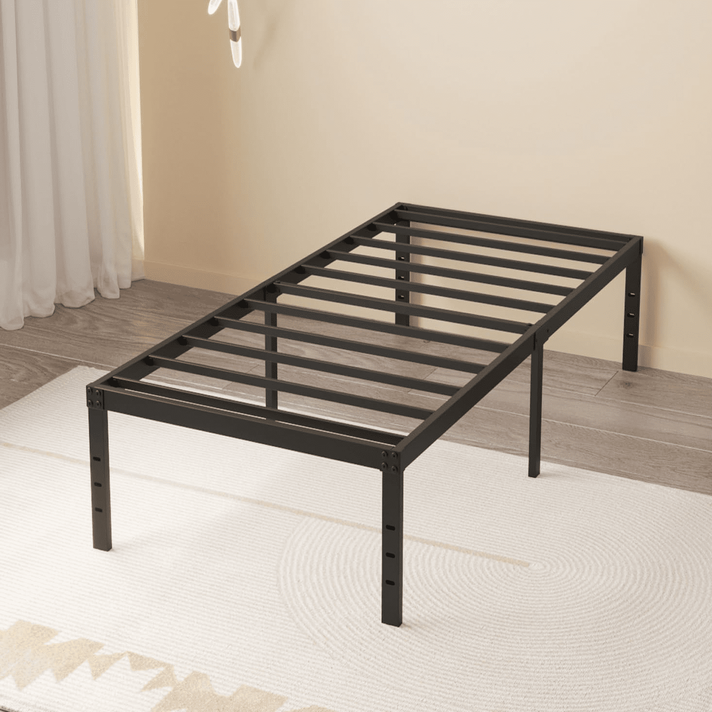 Maenizi 20 Inch Twin XL Bed Frames, Black,Metal Twin XL Platform Bed ...
