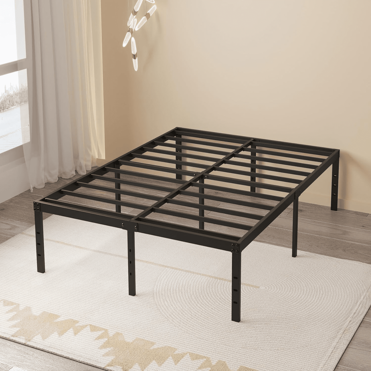 Maenizi 20 inch King Bed Frame No Box Spring Needed, Heavy Duty King ...