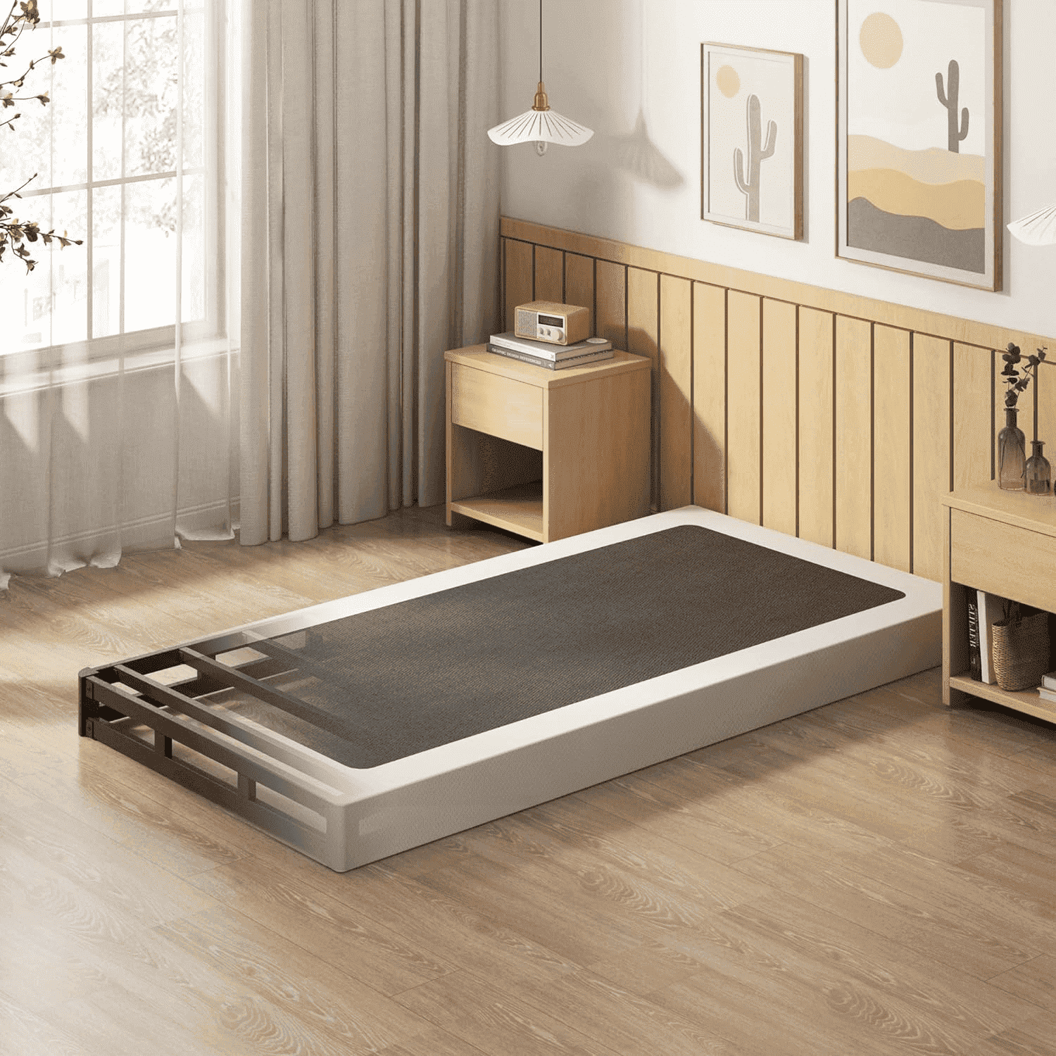 Maenizi 4 inch Twin Box Spring Heavy Duty Metal Mattress Foundation Bed ...