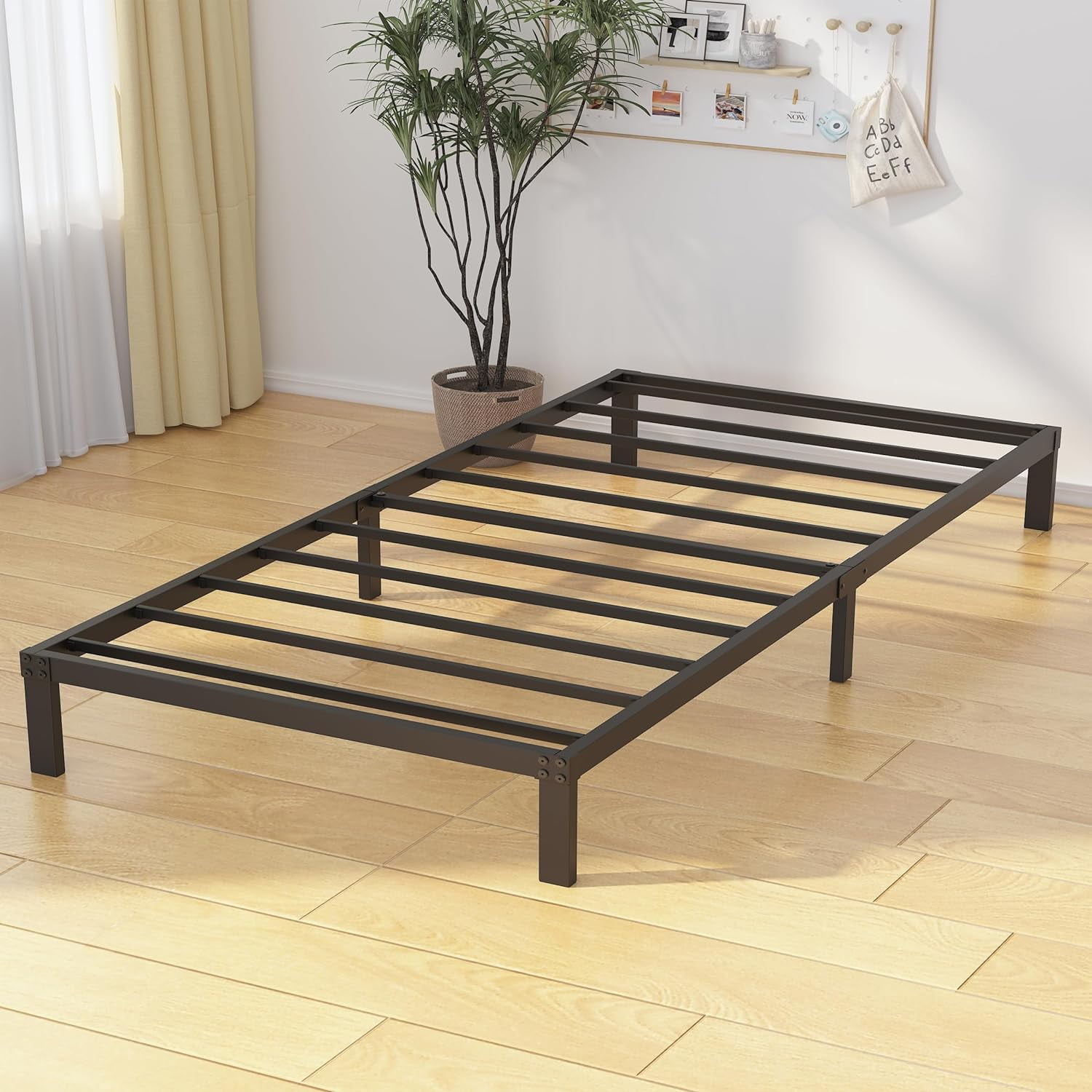 Maenizi 6 Inch Twin Bed Frames No Box Spring Needed, Heavy Duty Metal ...