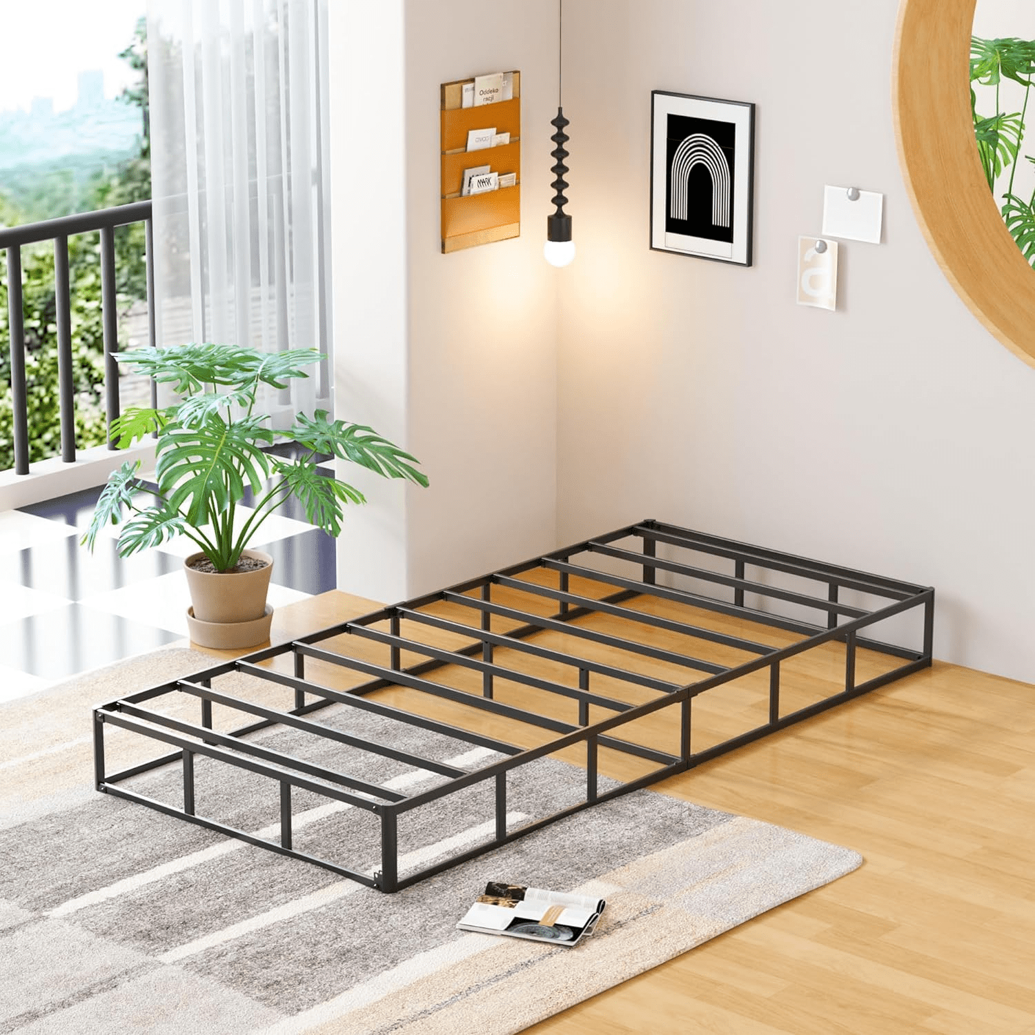 Maenizi 7 inch Twin XL Box Spring Bed Base, 1500 lbs Heavy Duty Metal ...