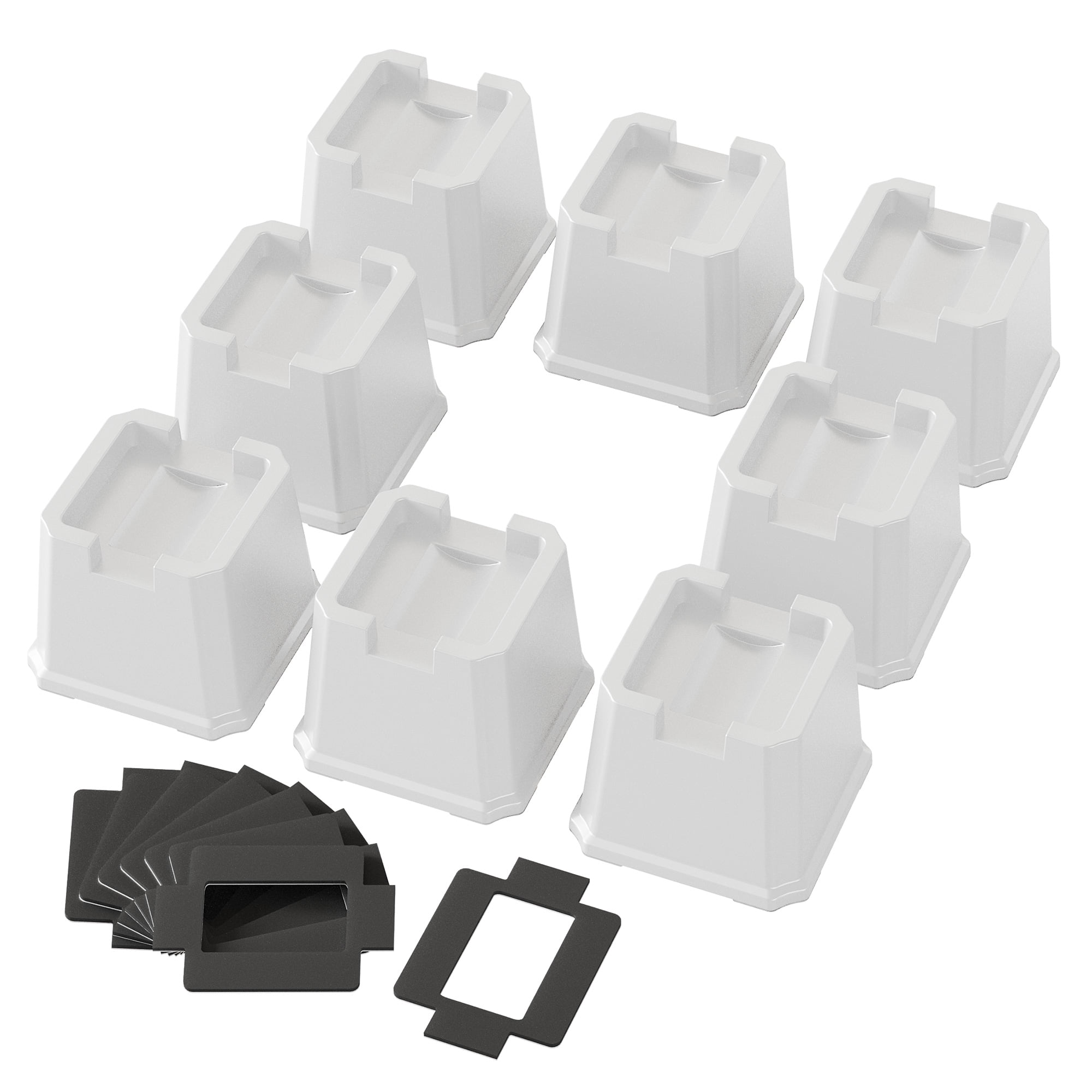 Maenizi 8 Pack Bed Risers 3 Inch Heavy Duty Bed Elevators Lifts Fits to ...