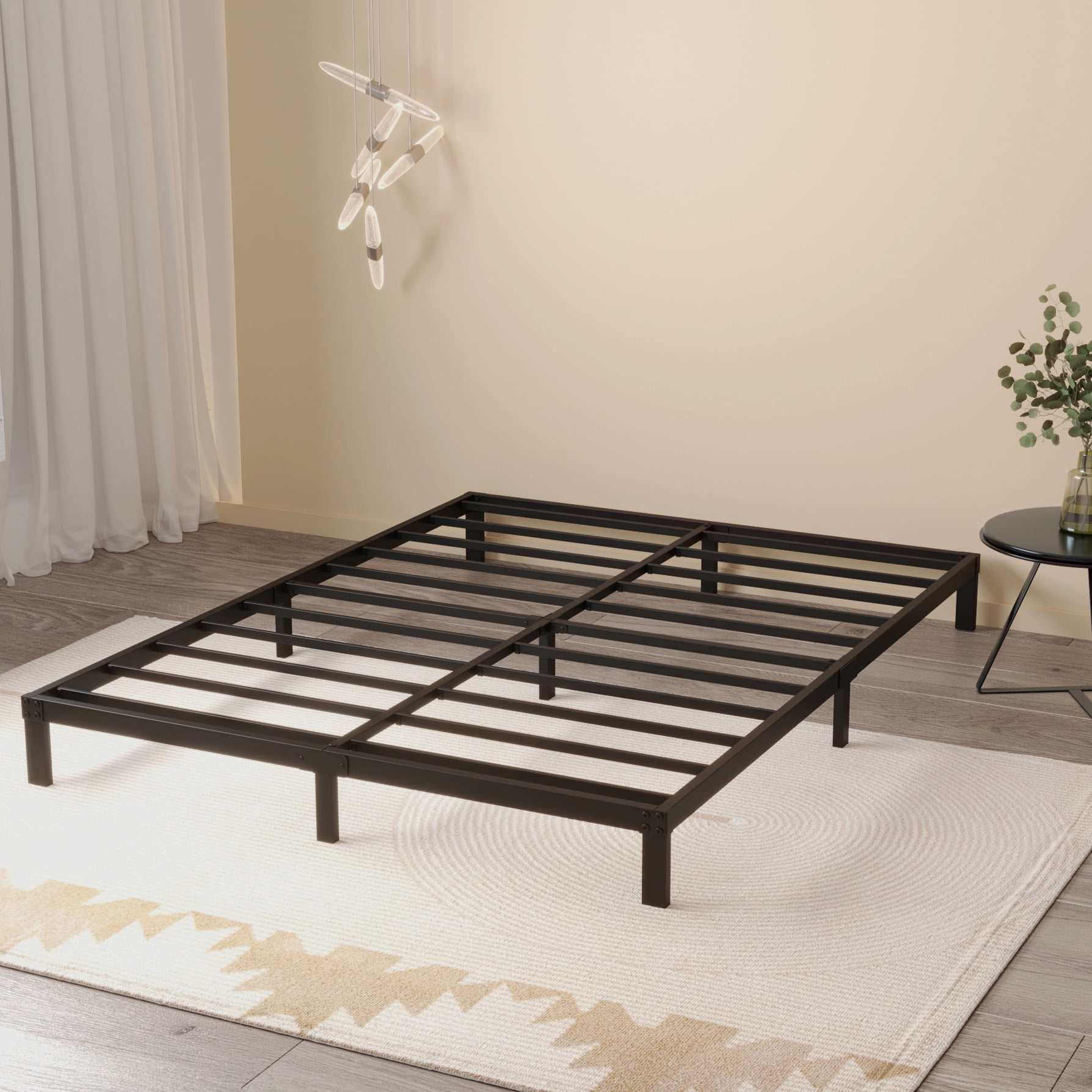 Maenizi 9 inch King Bed Frame Heavy Duty Low Profile Metal Platform No ...
