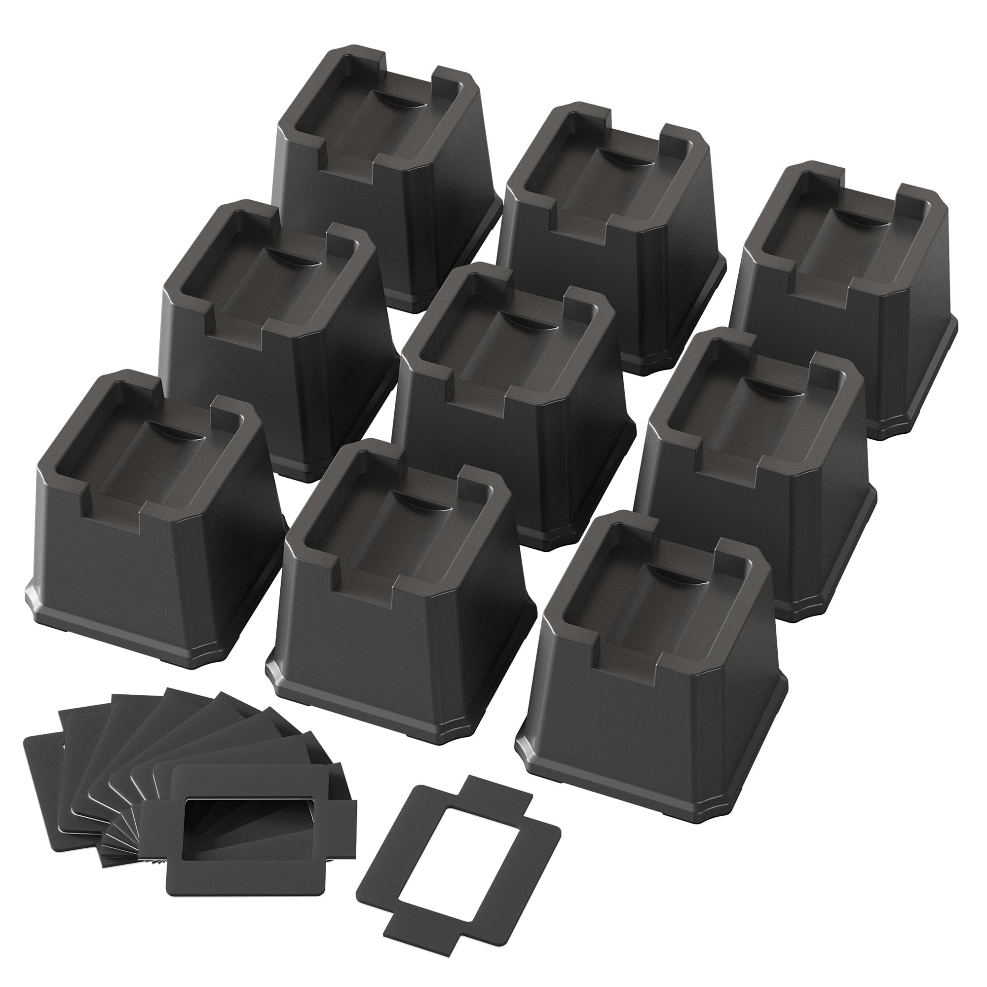 Maenizi 9 Pack Bed Risers 3 Inch Heavy Duty Bed Elevators Lifts Fits to ...
