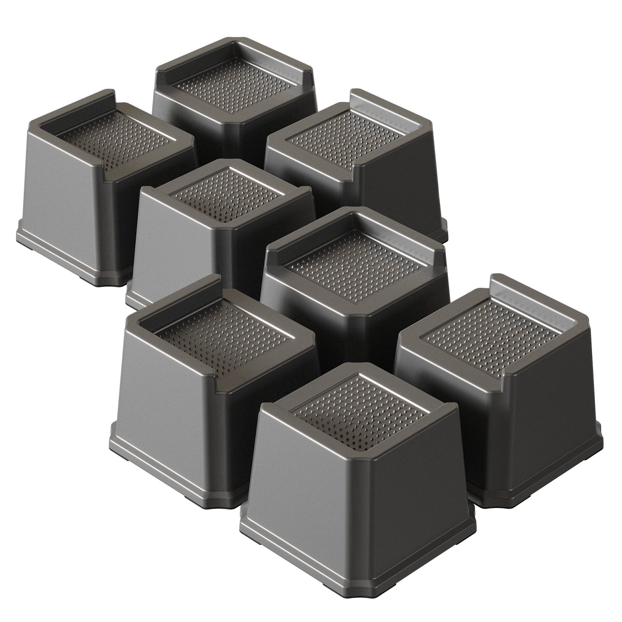 Maenizi Bed Risers 3 Inch Heavy Duty 8 Pack L-shaped Bed Furniture ...