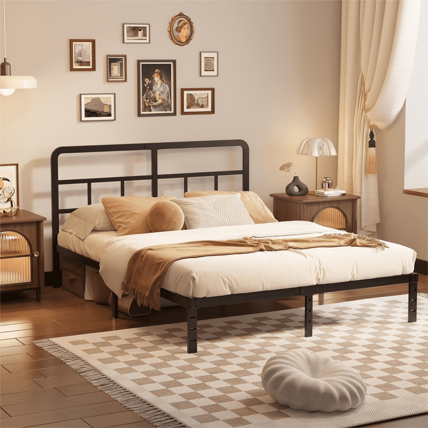 Maenizi Queen 12 inch Queen Size Bed Frame with Heavy Duty Metal Slats ...