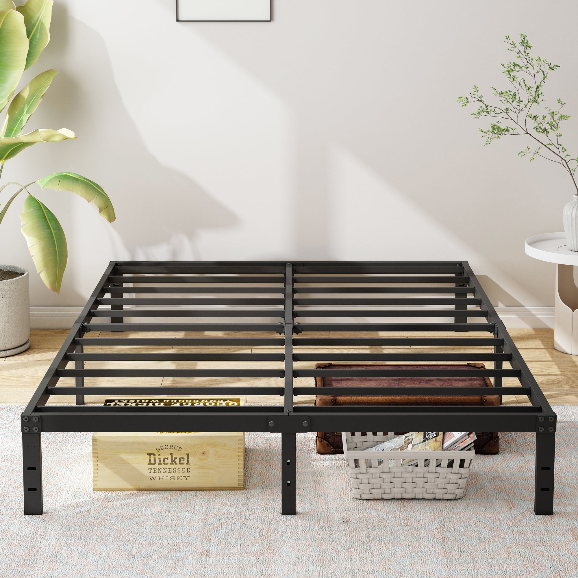 Maenizi Queen Bed Frame No Box Spring Needed 10 Inch Heavy Duty Metal ...