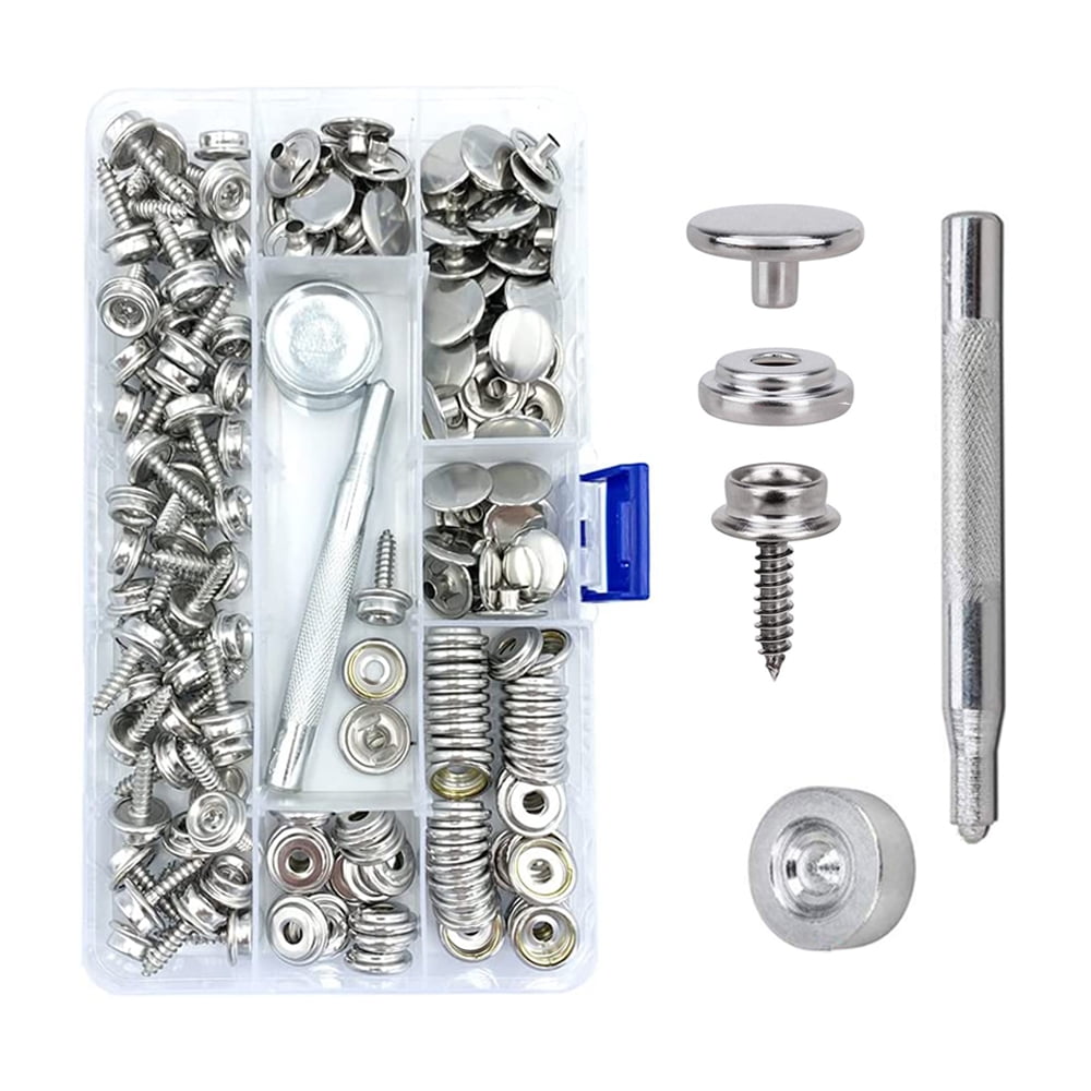 Maerd 152Pcs Marine Grade Stainless Steel Canvas Snap Kit, Heavy Duty ...