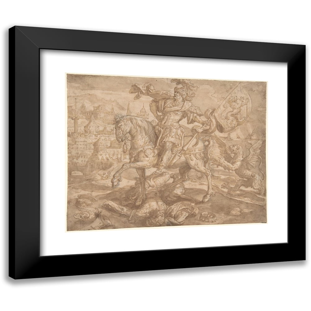 Maerten De Vos 24x20 Black Modern Framed Museum Art Print Titled ...