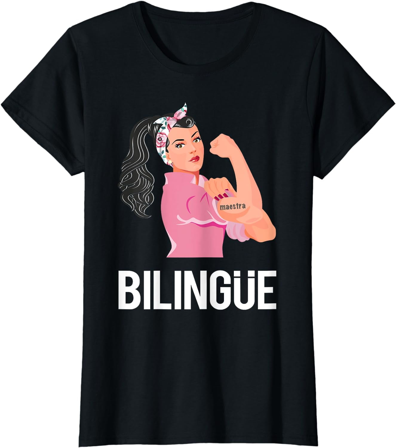 Maestra Bilingue Bilingual Spanish Teacher T-Shirt - Walmart.com