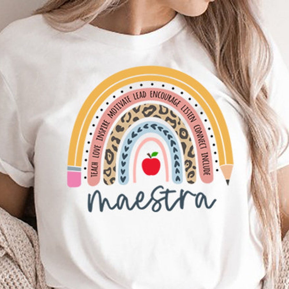 Maestra, Maestra Shirt, Maestra Bilingue, Maestra Siempre, Maestra Gift ...