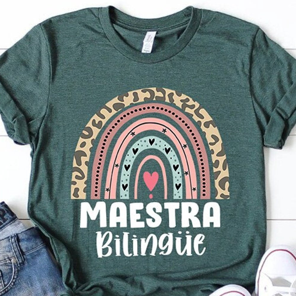 Maestra, Maestra Shirt, Maestra Bilingue, Maestra Siempre, Maestra Gift ...