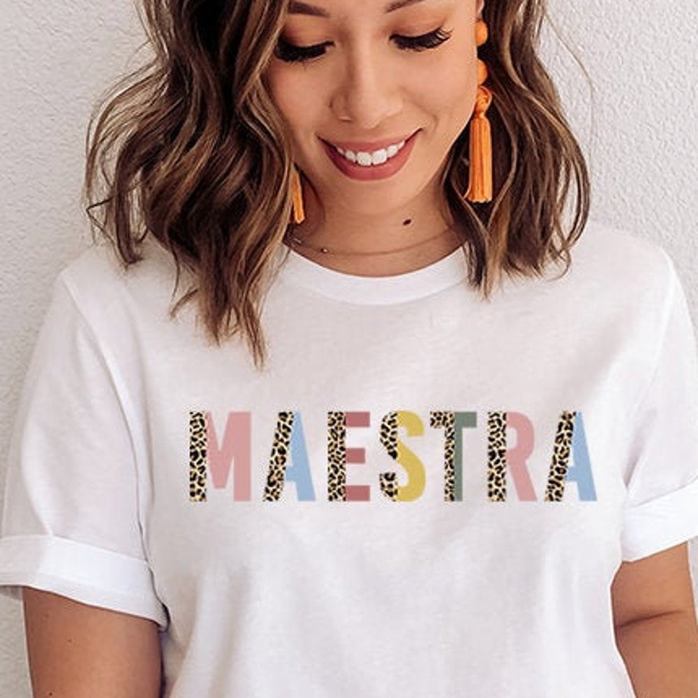 Maestra, Maestra Shirt, Spanish Teacher Shirt, Bilingual teacher shirts ...