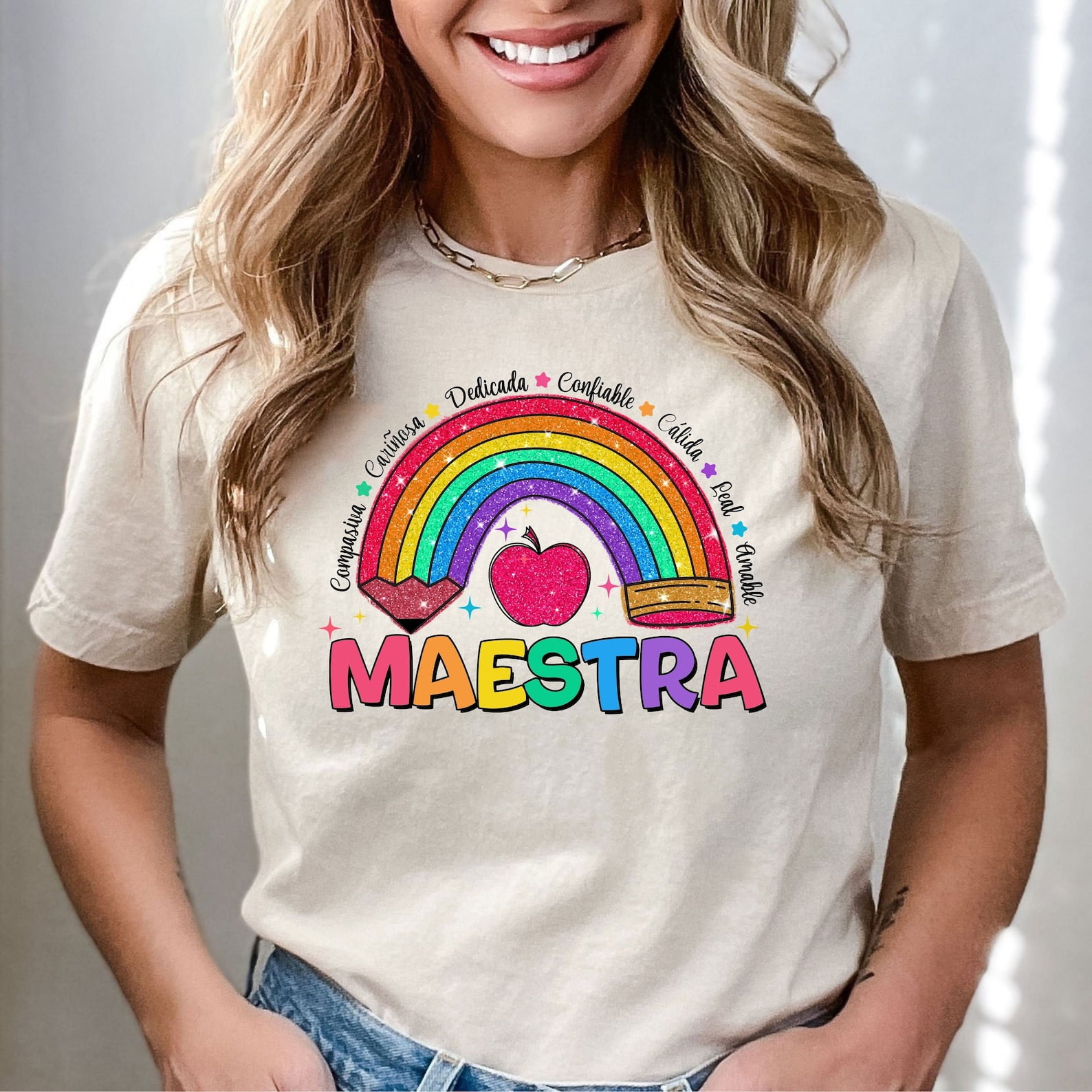 Maestra Teacher Shirt,Spanish Teacher Shirts,Latina Teacher Gift, Dual ...