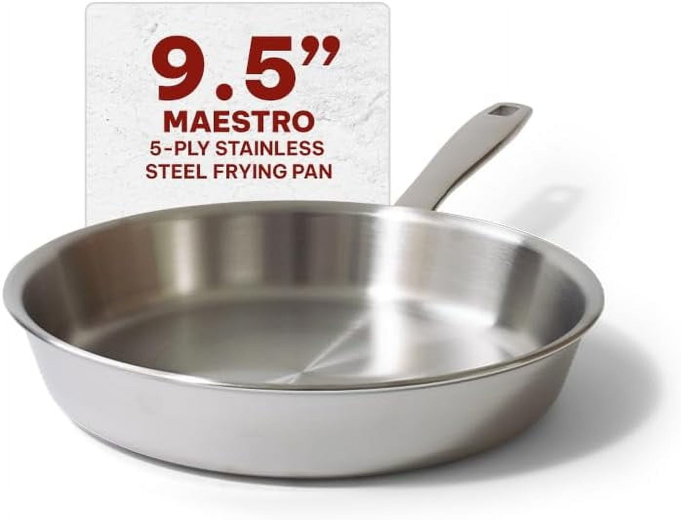 Maestro Frying Pan Skillet - Stainless Steel Pan for Stainless Steel ...