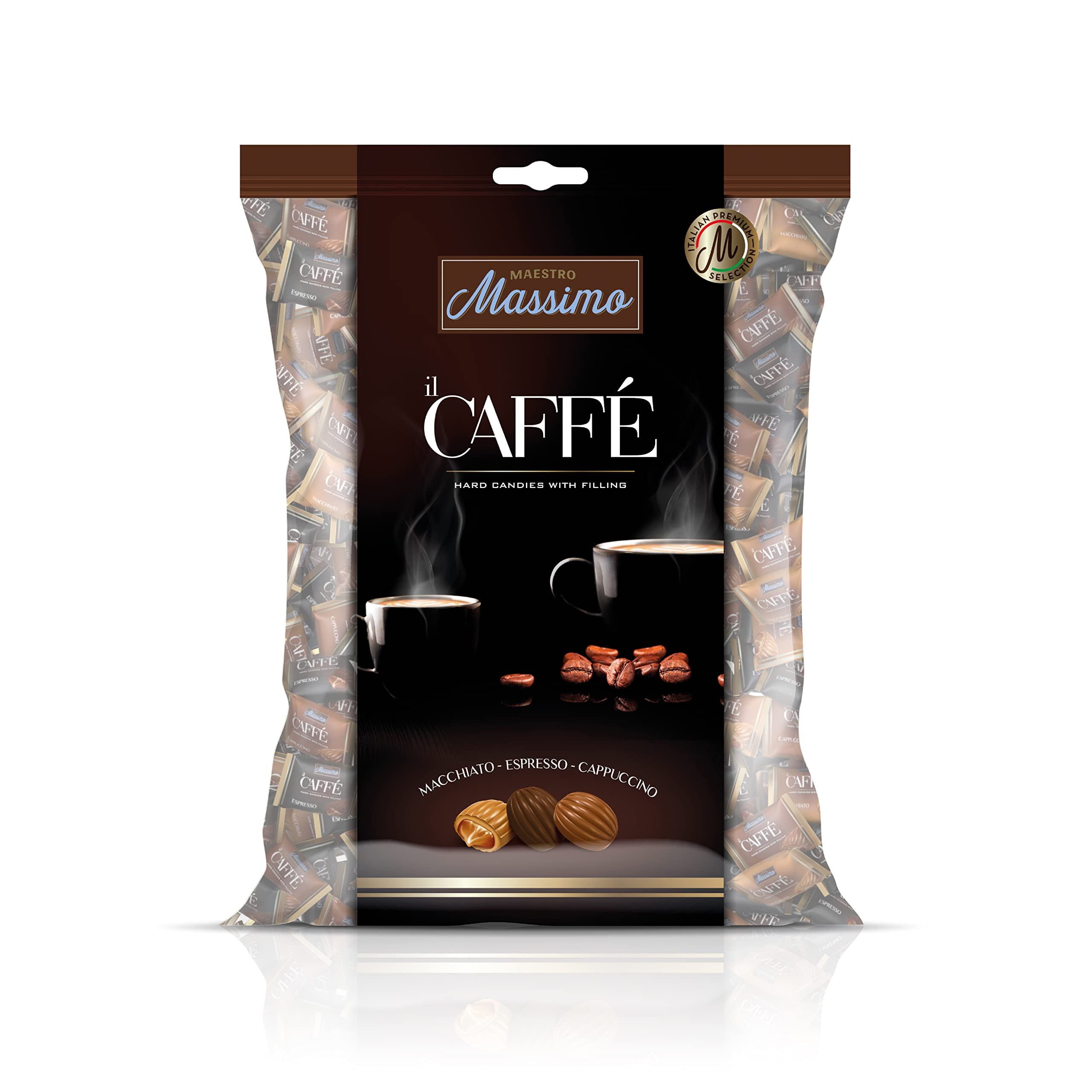 Maestro Massimo Center Filled BCF26 Hard Pocket Coffee Candy, 3mg ...