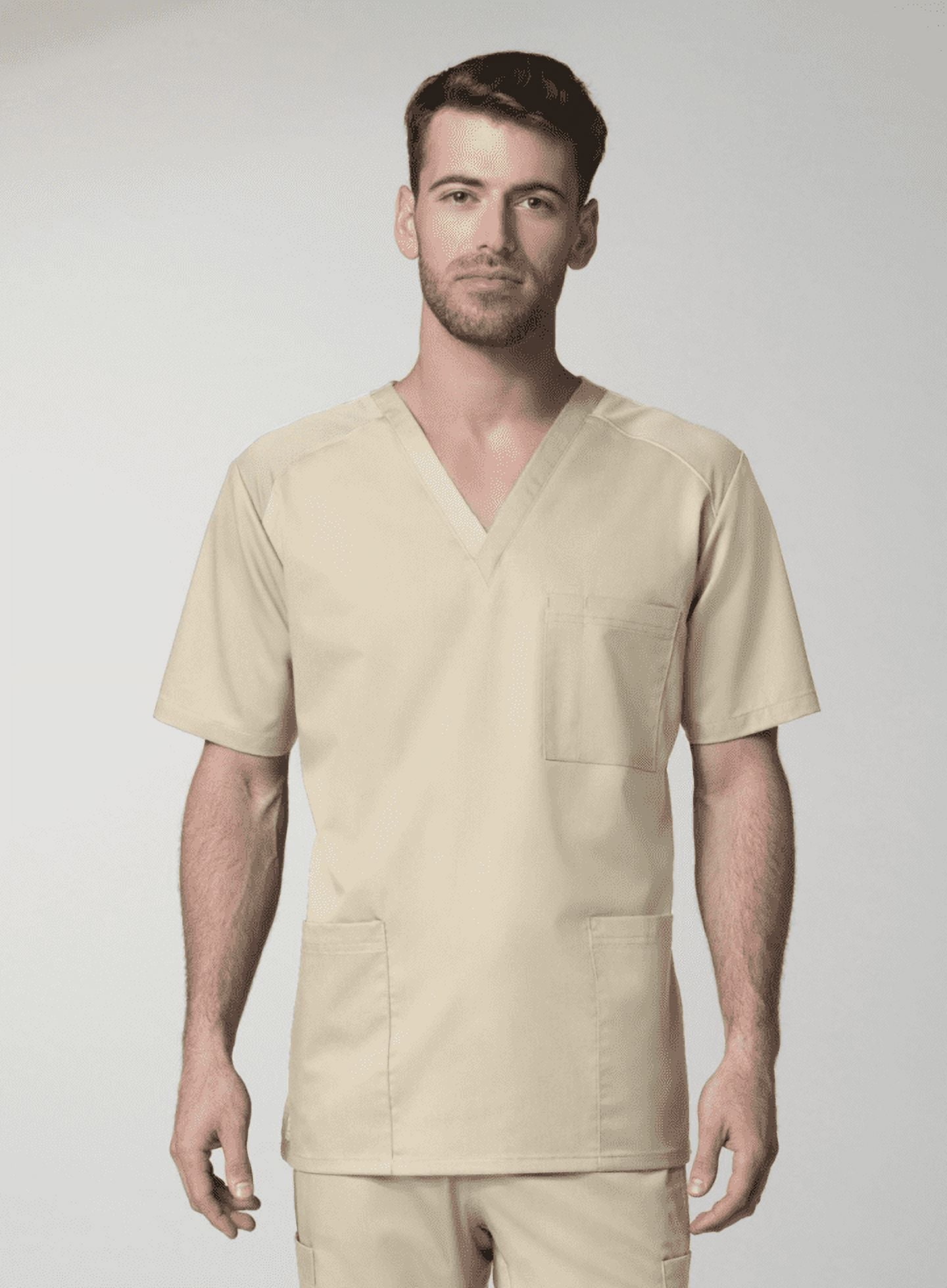 Maevn Uniforms Men's V-Neck Mesh Panel Solid Scrub Top - Walmart.com