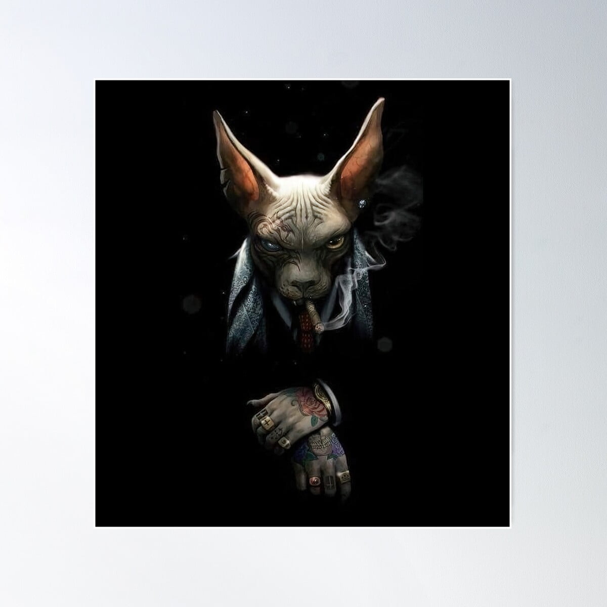 Mafia Cat Poster Wall Art, Modern Wall Decor For Living Room Bedroom ...