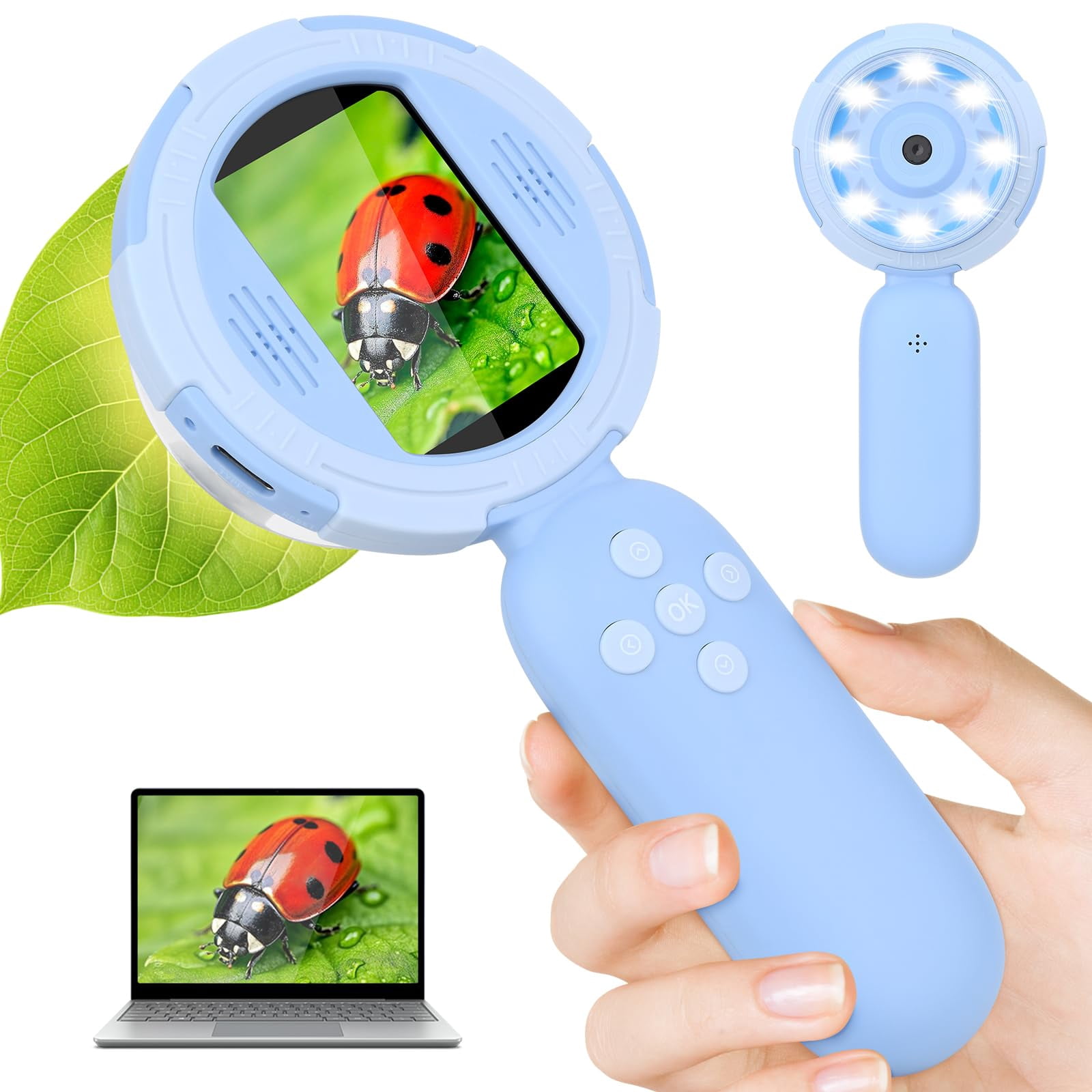 Mafiti Microscope for Kids AIF9 Mini Pocket Handheld Kids Microscope ...
