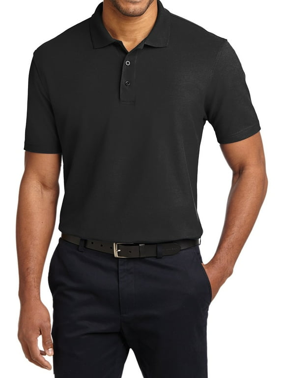 3-Pack Men's Regular-Fit Short Sleeve Pique Polo Shirts with Ribbed Collar & Armbands, Sizes S ...