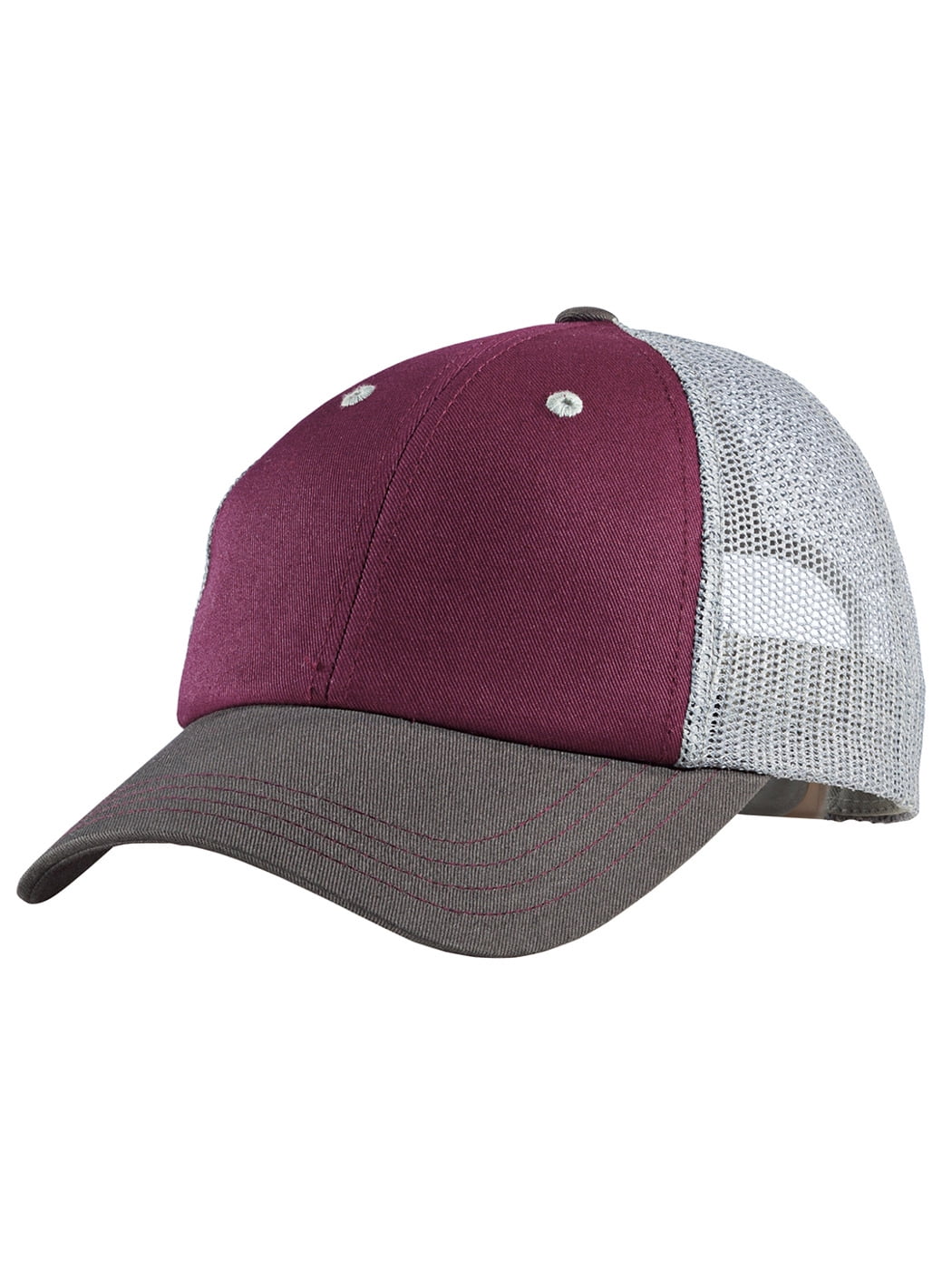 Mafoose Men's Tri-Tone Mesh Back Cap Maroon/ Charcoal/ Grey OSFA ...