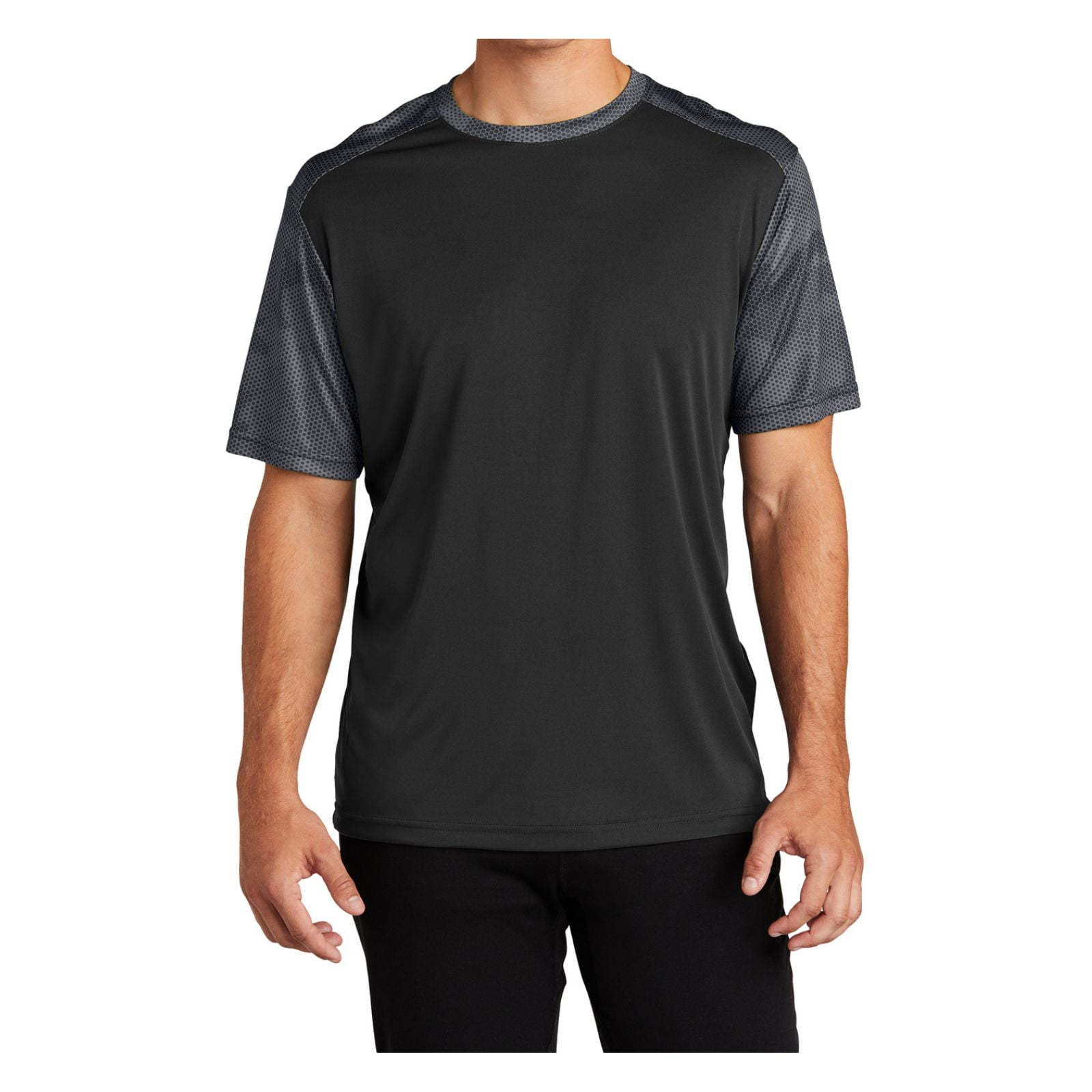Mafoose Mens CamoHex Colorblock Polyester Tee Shirt Black/ Iron Grey S ...