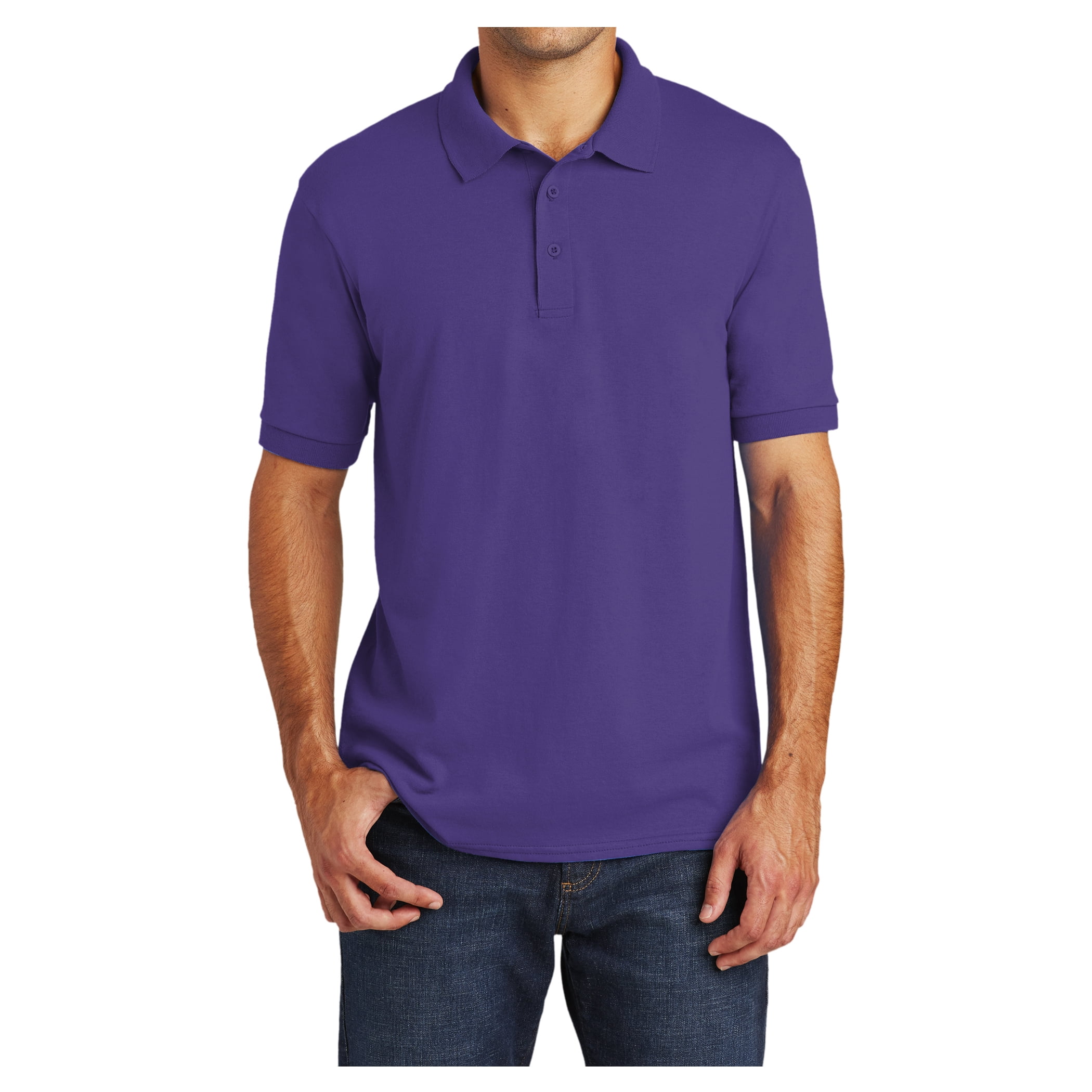 Mafoose Mens Core Blend Jersey Knit Male Polo Purple M - Walmart.com