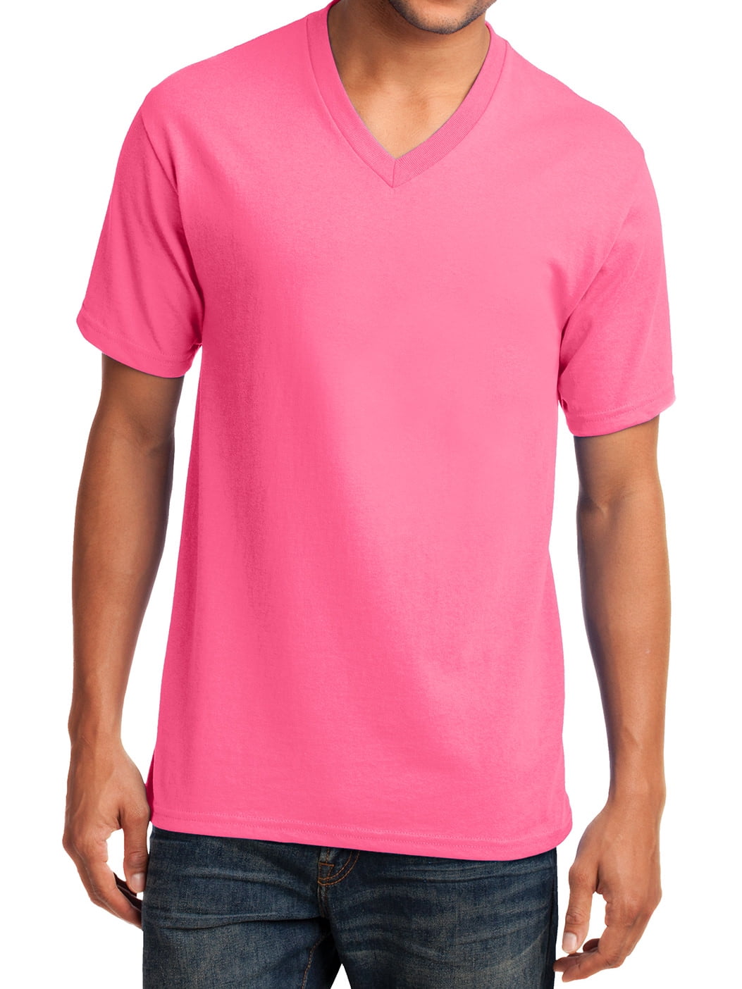 Mafoose Mens Core Cotton V-Neck T-Shirt Neon Pink x-Large - Walmart.com