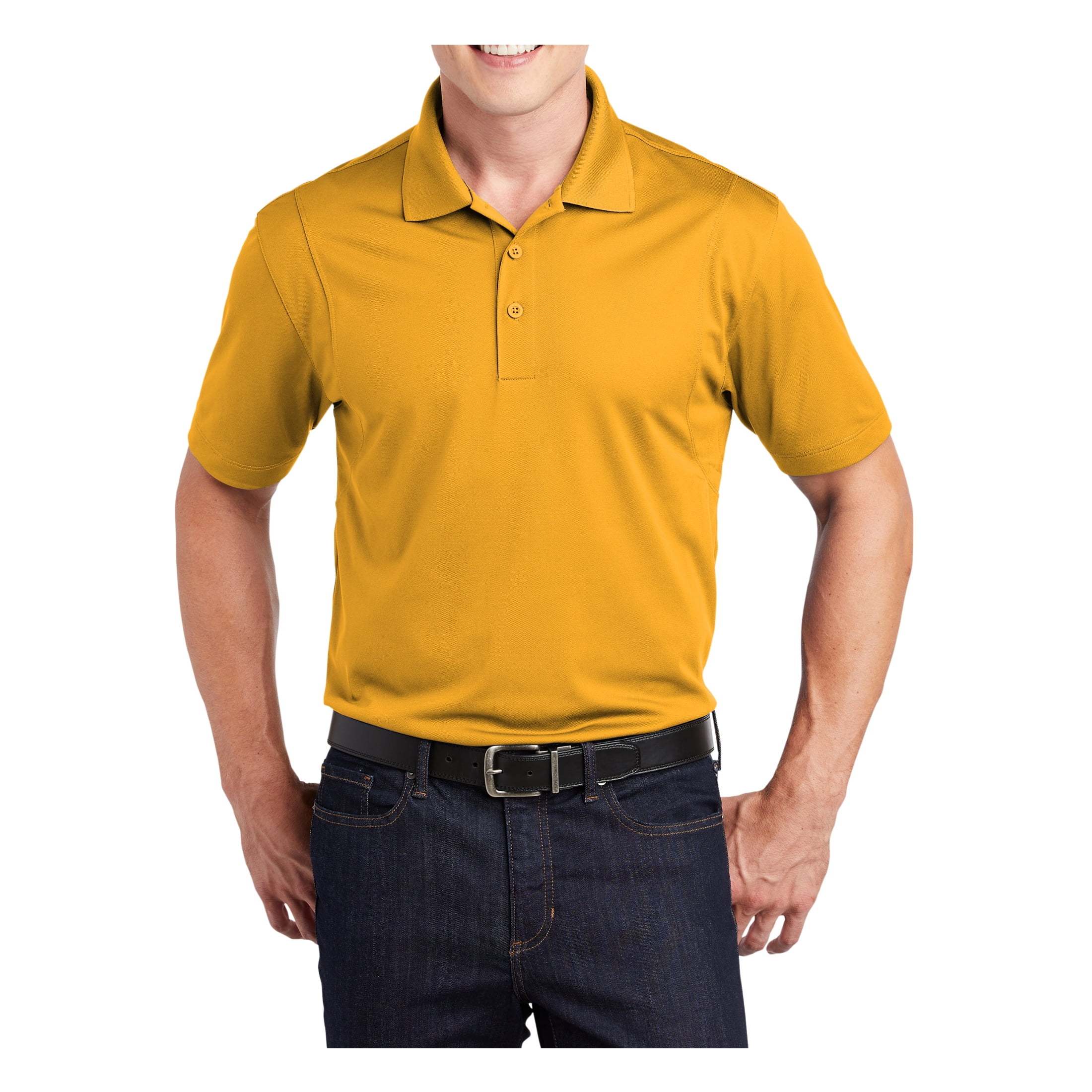 Mafoose Mens Polyester Micropique Sport-Wick Polo Shirt Gold 2X-Large ...