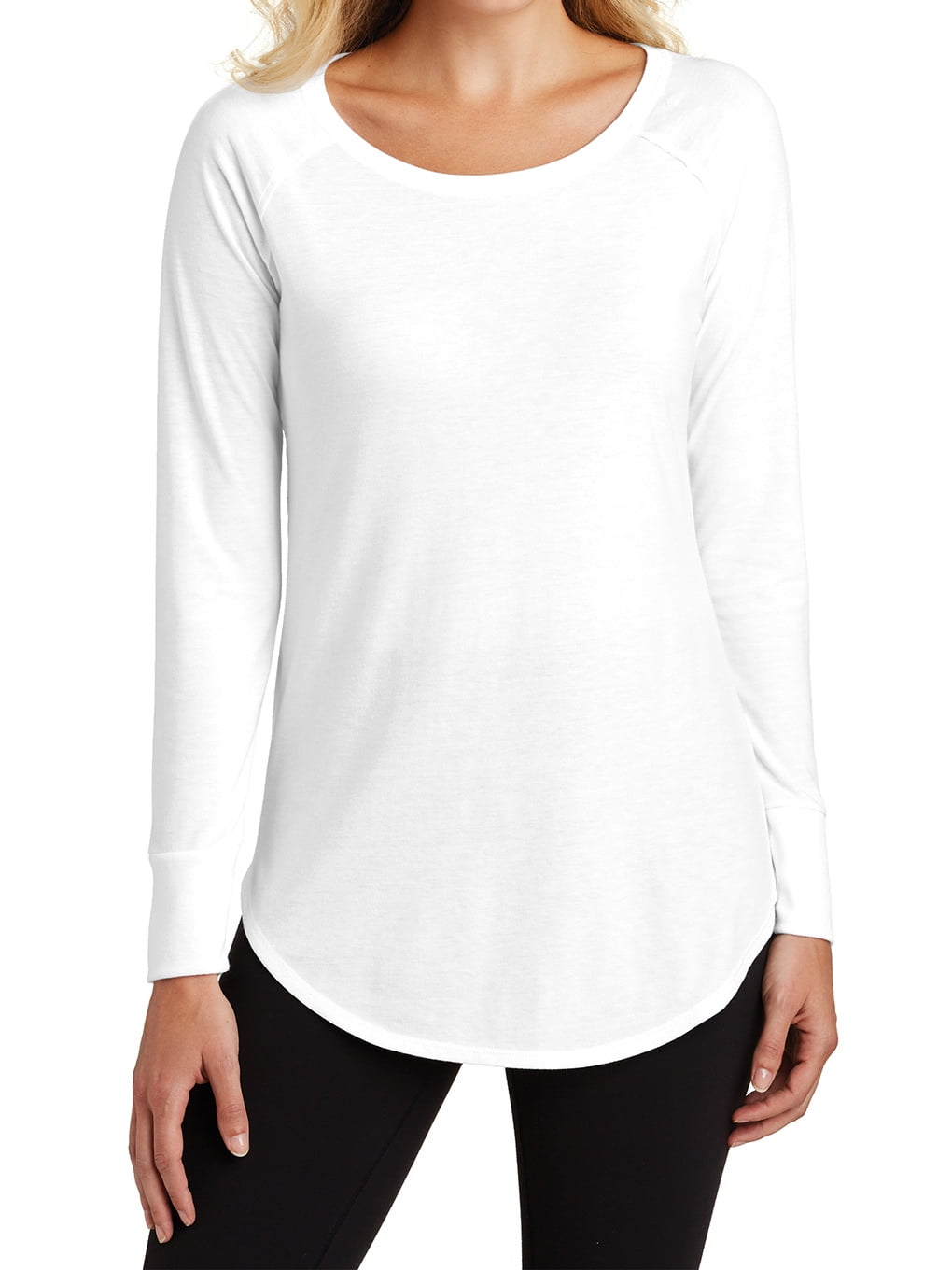 Mafoose Women's Perfect Tri Long Sleeve Tunic White 3X-Large - Walmart.com
